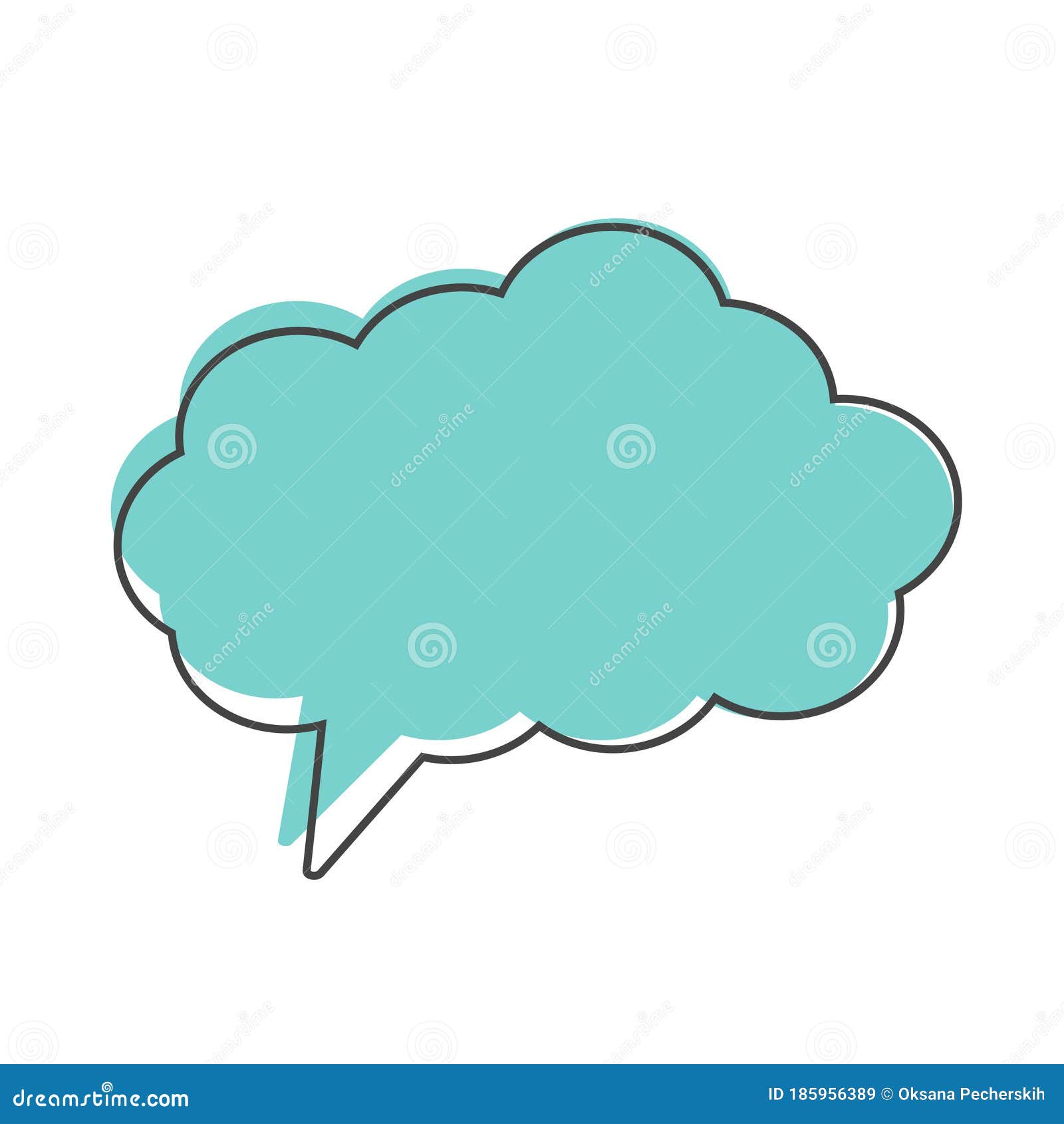 Vector Icon Cloud Conversation. Cloud of Speech Cartoon Style on White ...