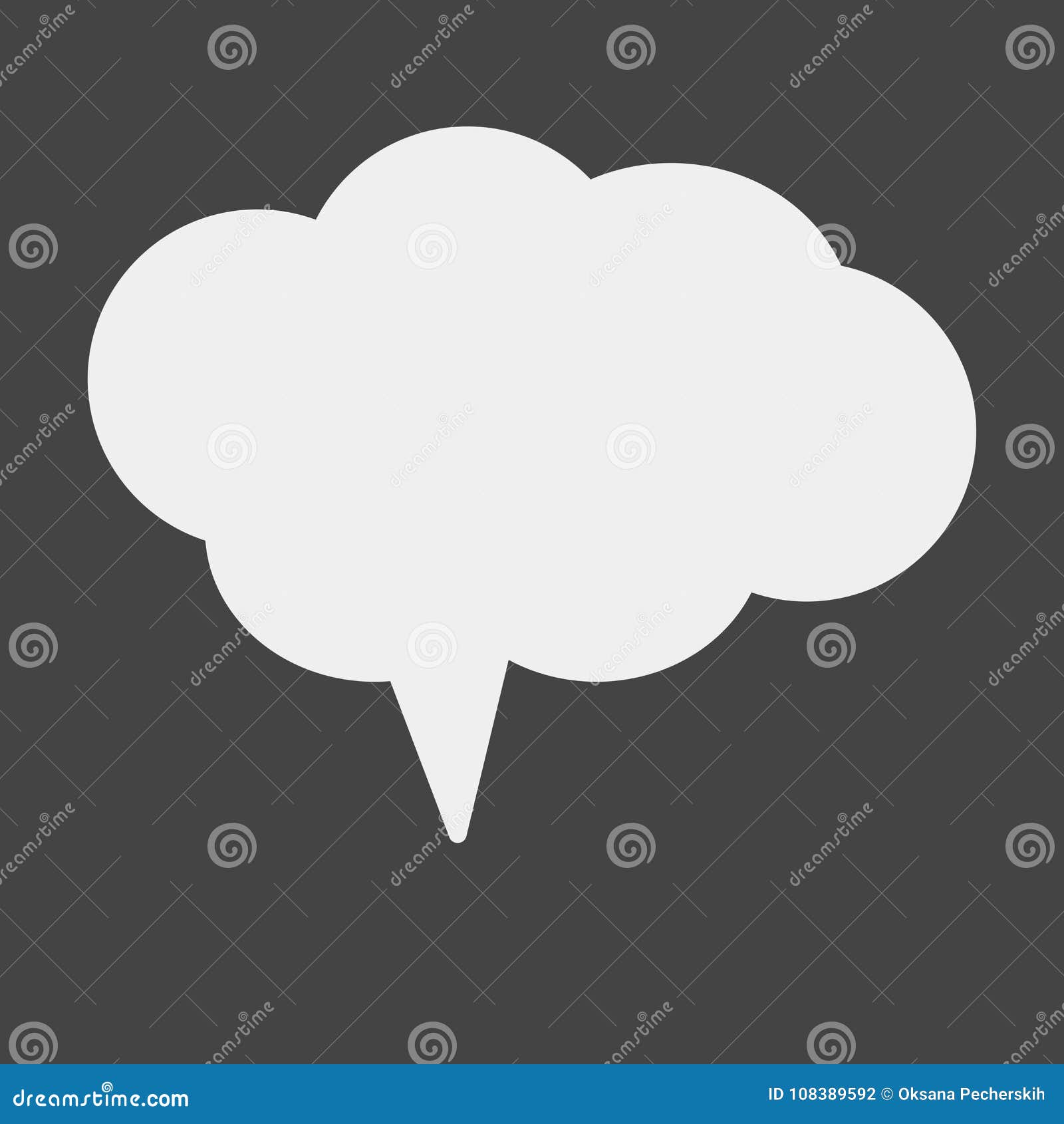 Vector Icon Cloud Conversation. Cloud of Speech on a Gray Background ...