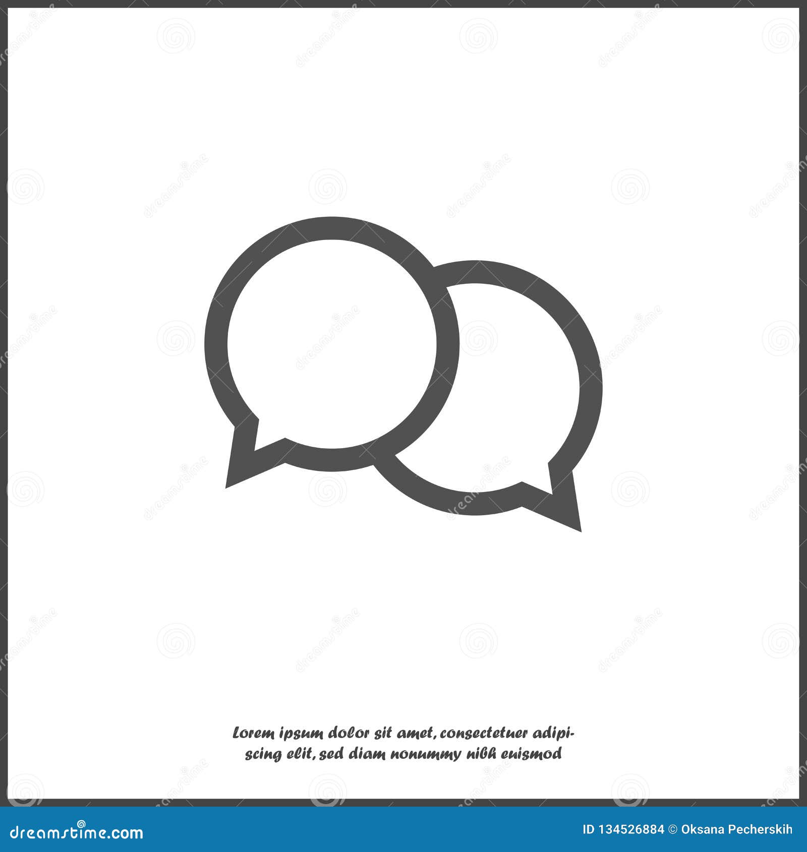 Cloud Conversation Word Logo. Vector. Talk. Simple Outline Style With ...