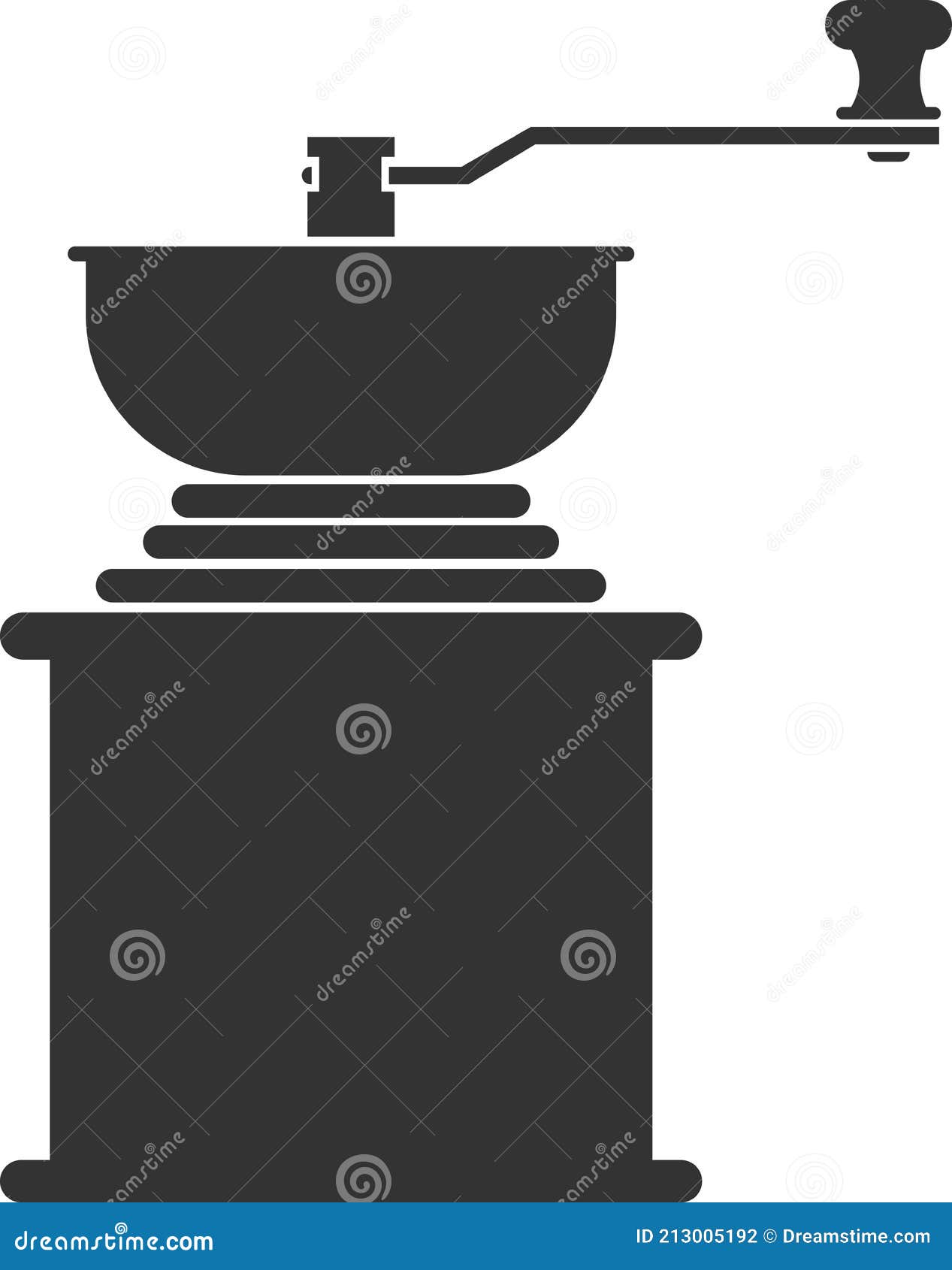 Vector Icon of a Coffee Grinder for Grinding Coffee Beans. Stock Vector ...