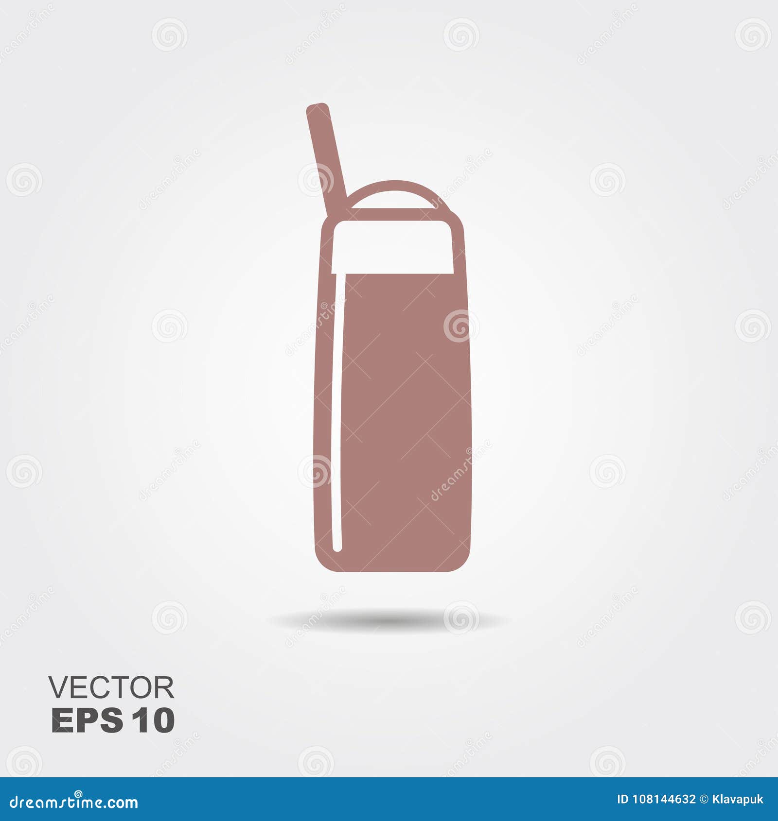 Vector Icon of Coffee Latte in Glass Stock Vector - Illustration of ...