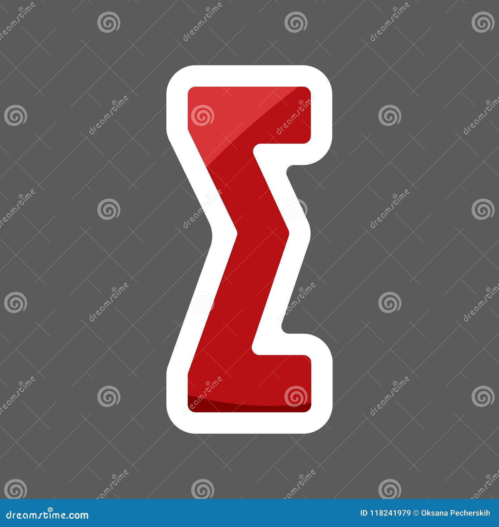 Vector Icon Colored Sticker Algebraic Sum. Vector Illustration Stock ...