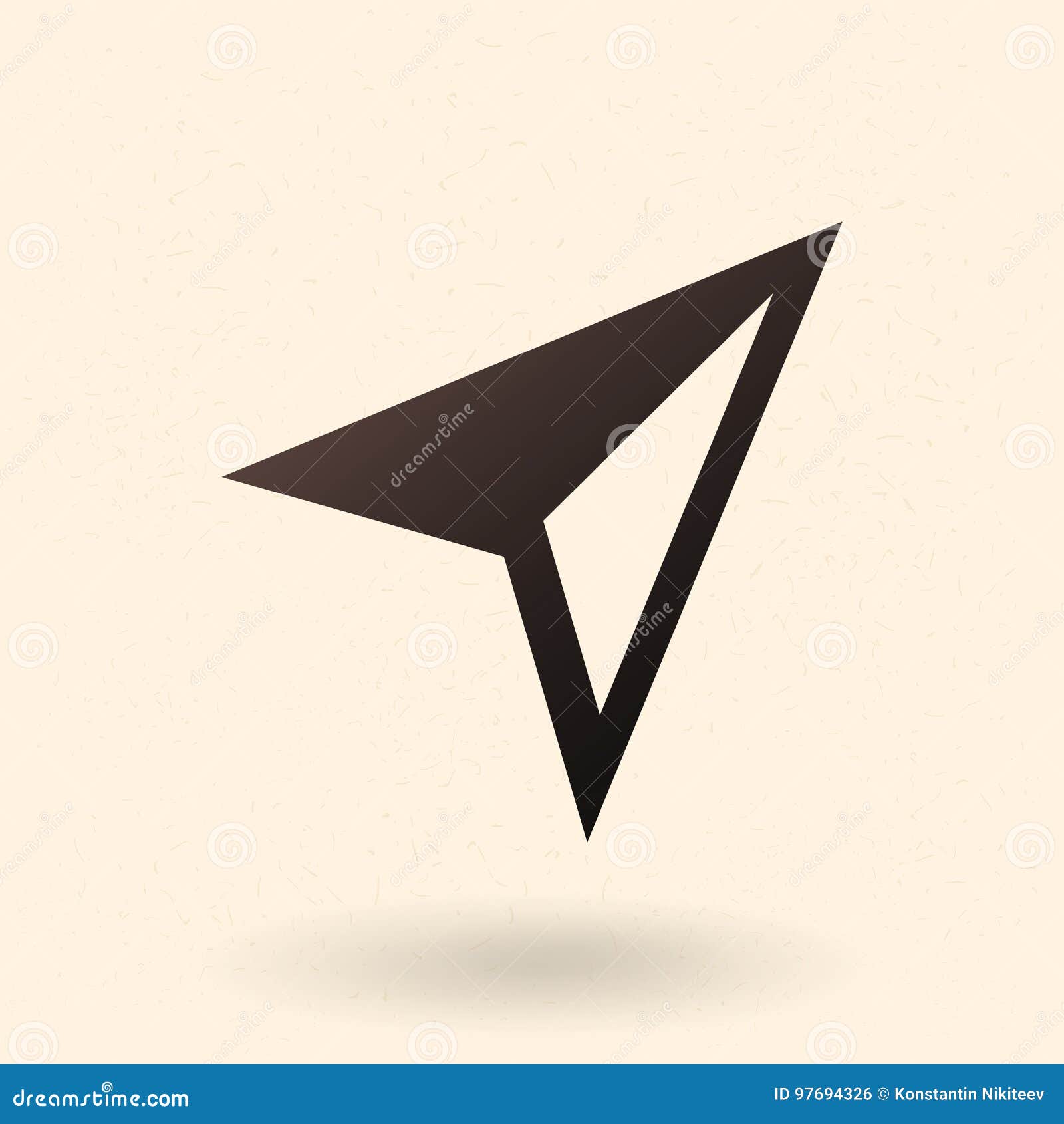 Vector Icon Compass Arrow Cursor Stock Vector - Illustration of mouse ...