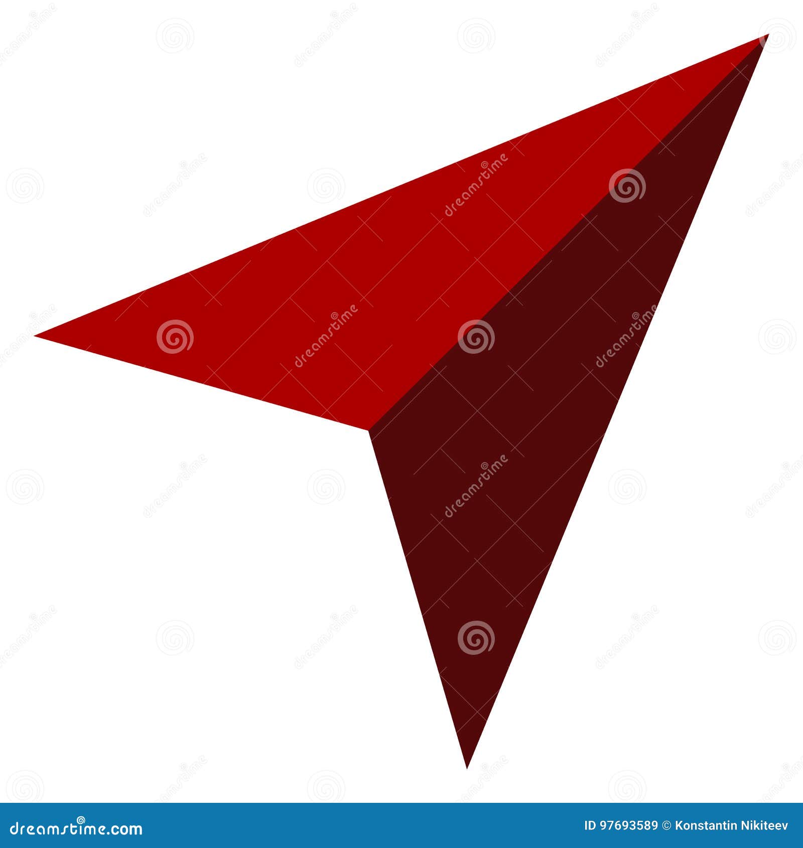 Vector Icon Compass Arrow Cursor Stock Vector - Illustration of cartoon ...