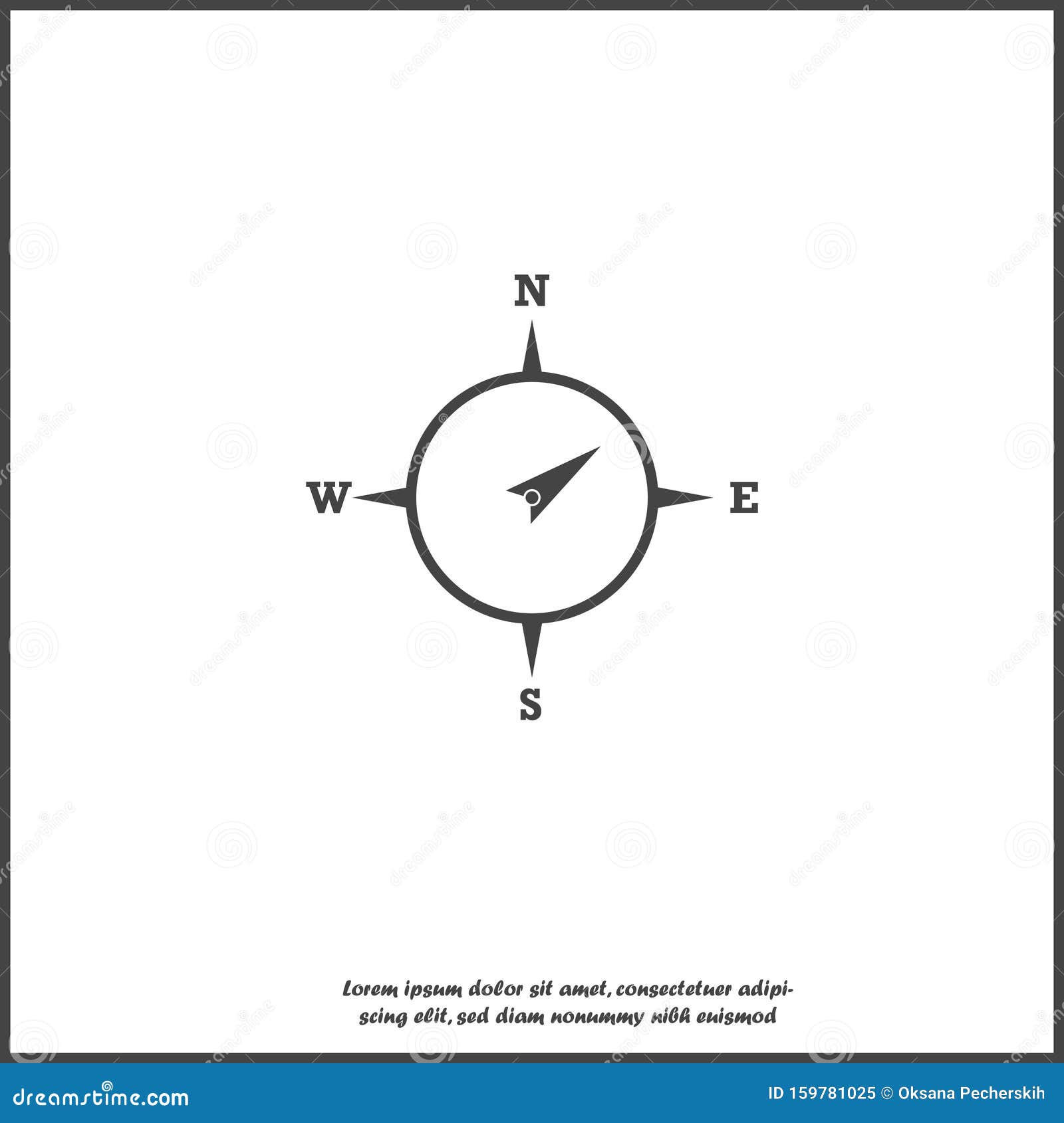Vector Icon of the Compass. Illustration of a Compass Symbol for ...