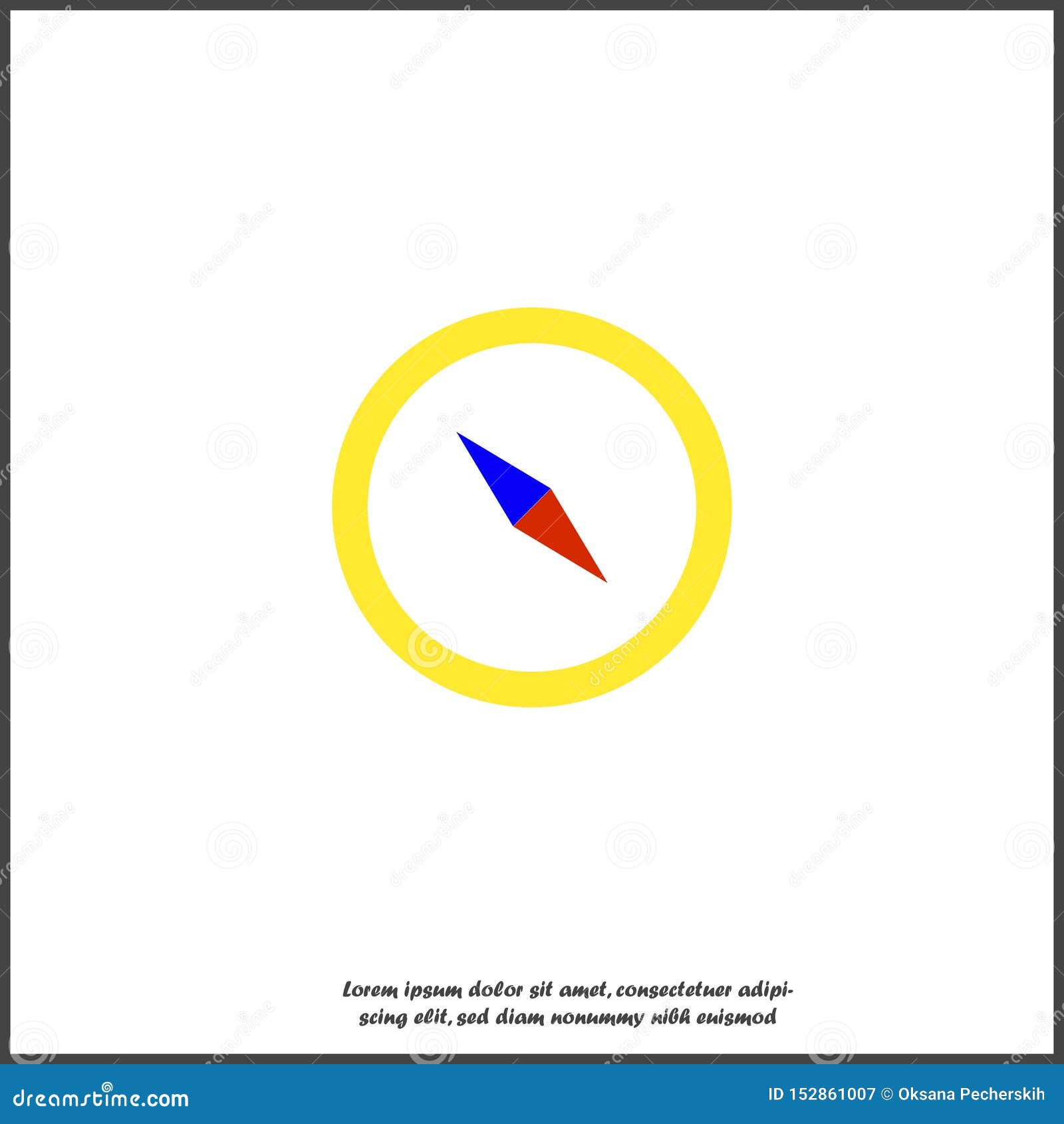Vector Icon of the Compass. Illustration of a Compass Symbol for ...