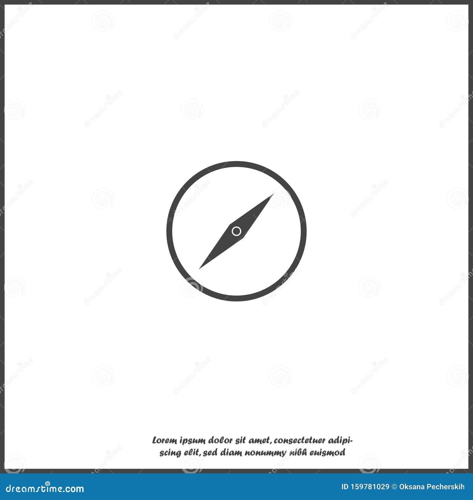 Vector Icon of the Compass. Illustration of a Compass Symbol for ...