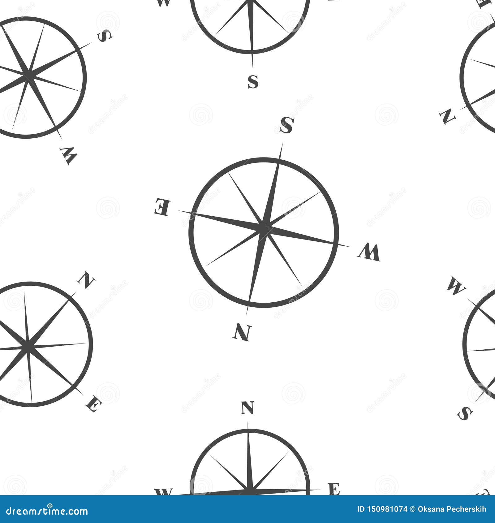 Vector Icon Compass with Indication Sides of the World. Illustration ...