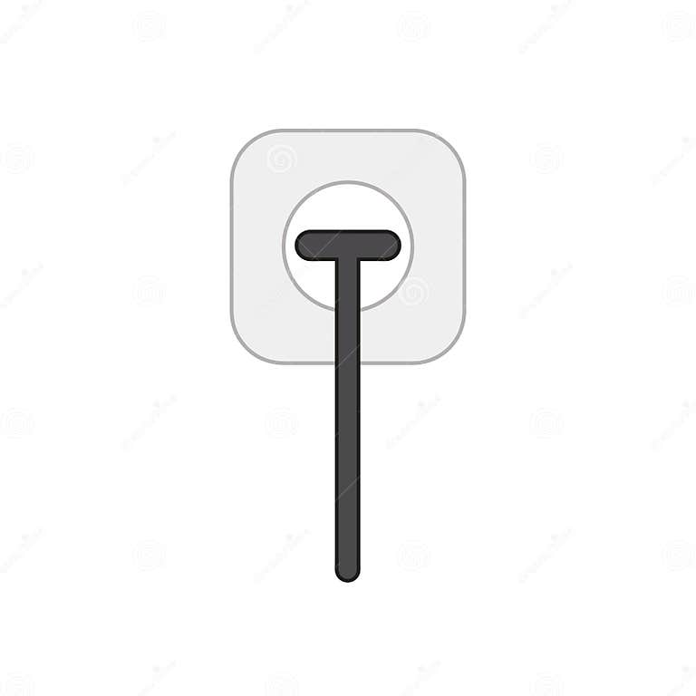 Vector Icon Concept of Electrical Plug Plugged into Outlet Stock Vector ...