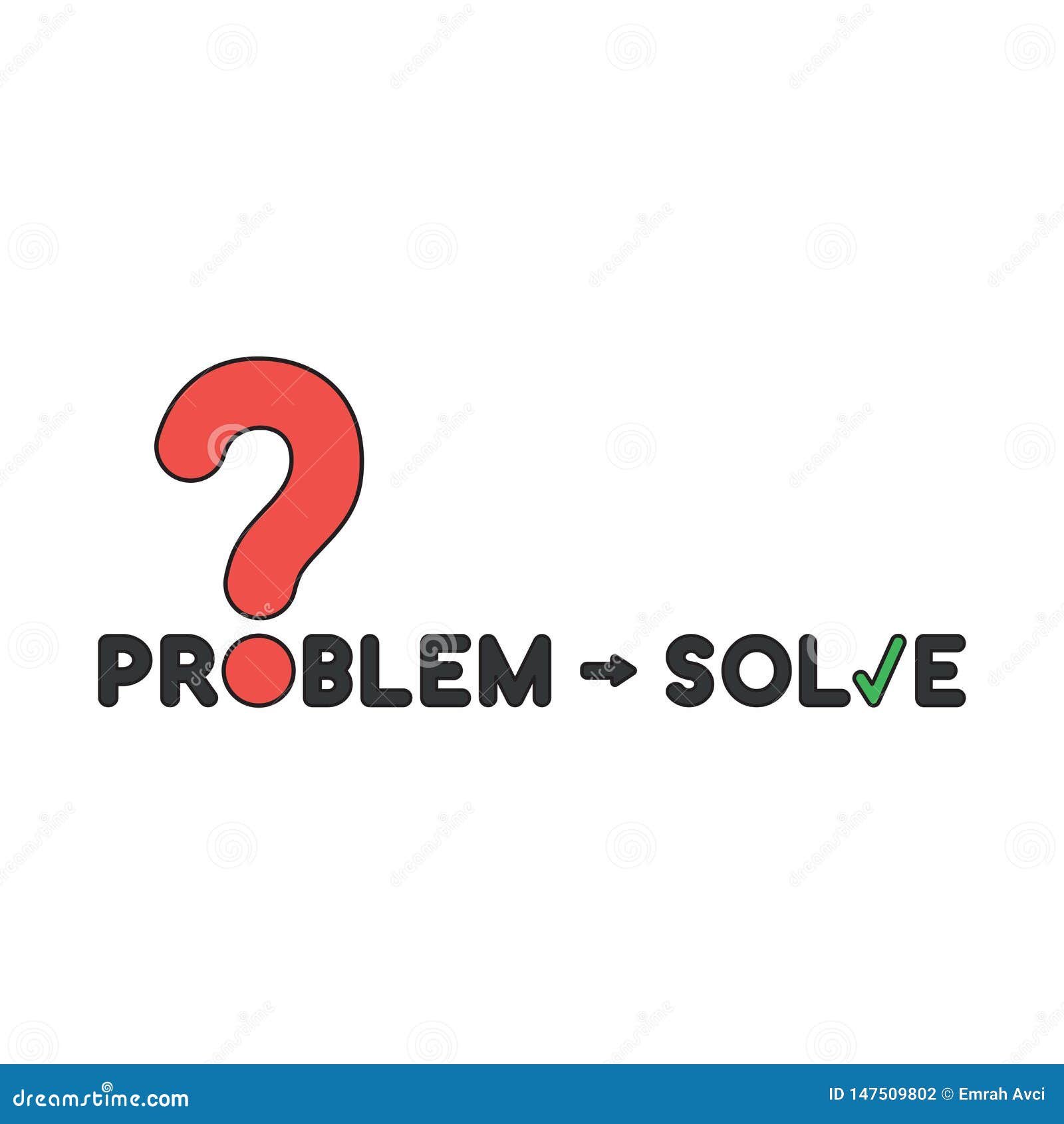 Vector Icon Concept of Problem Word with Question Mark and Solve Word ...
