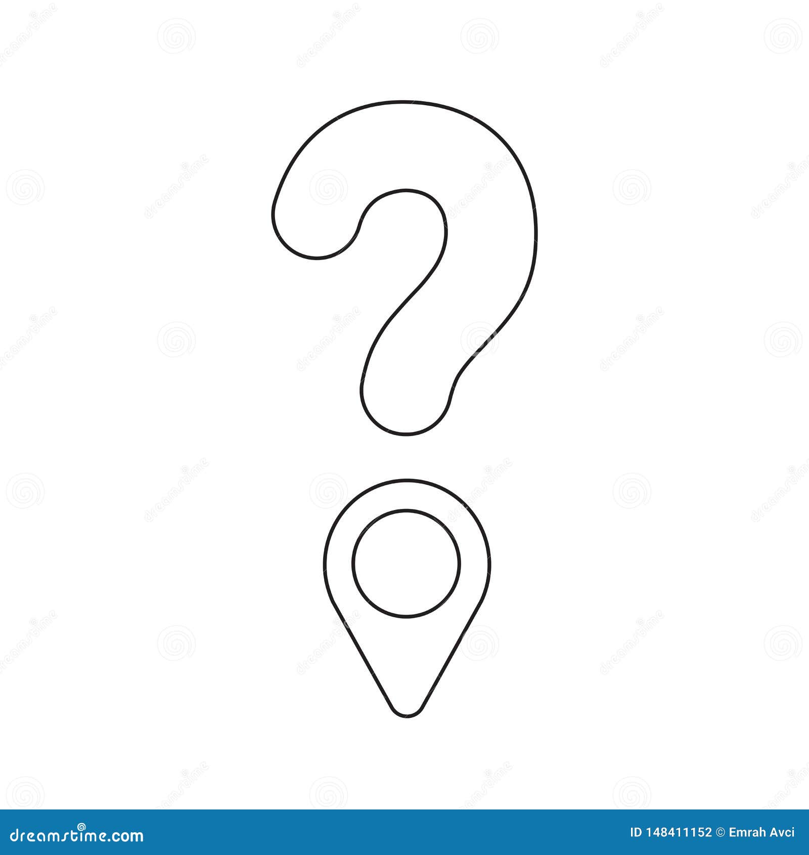 Vector Icon Concept of Question Mark with Pointer Stock Vector ...