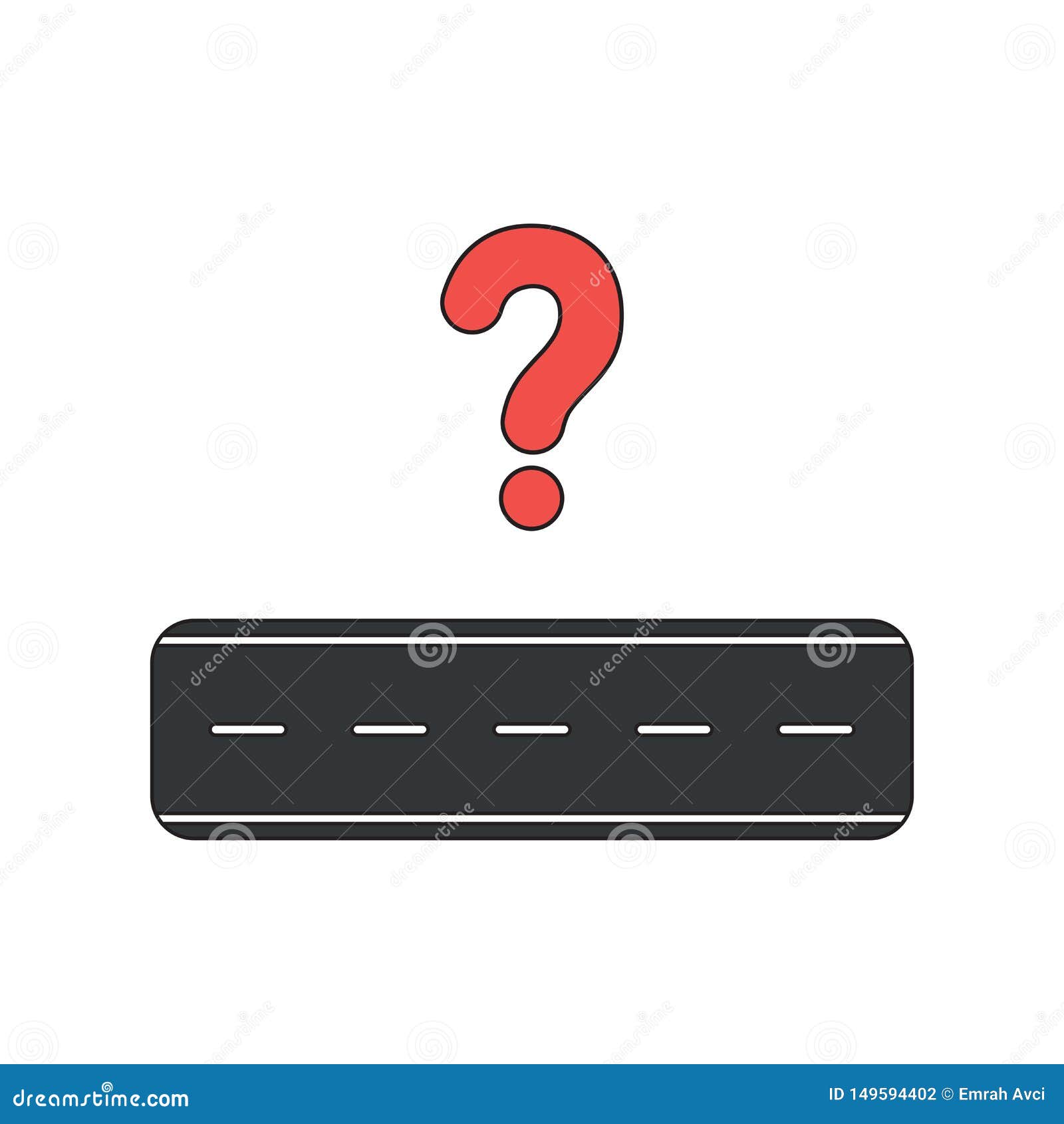 Vector Icon Concept of Road and Question Mark Stock Vector ...