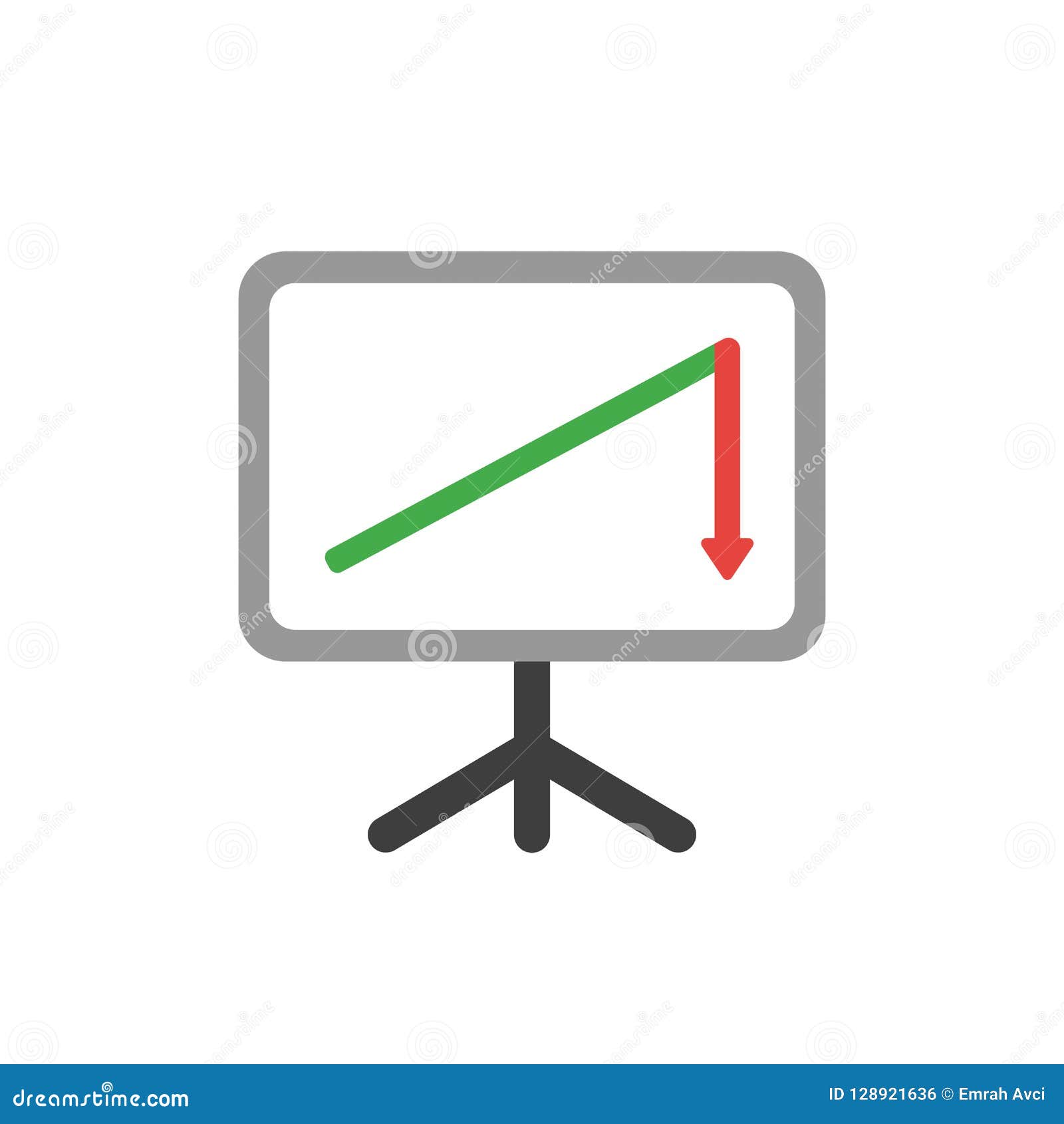 Vector Icon Concept of Sales Chart Arrow Moving Up and Down Stock ...