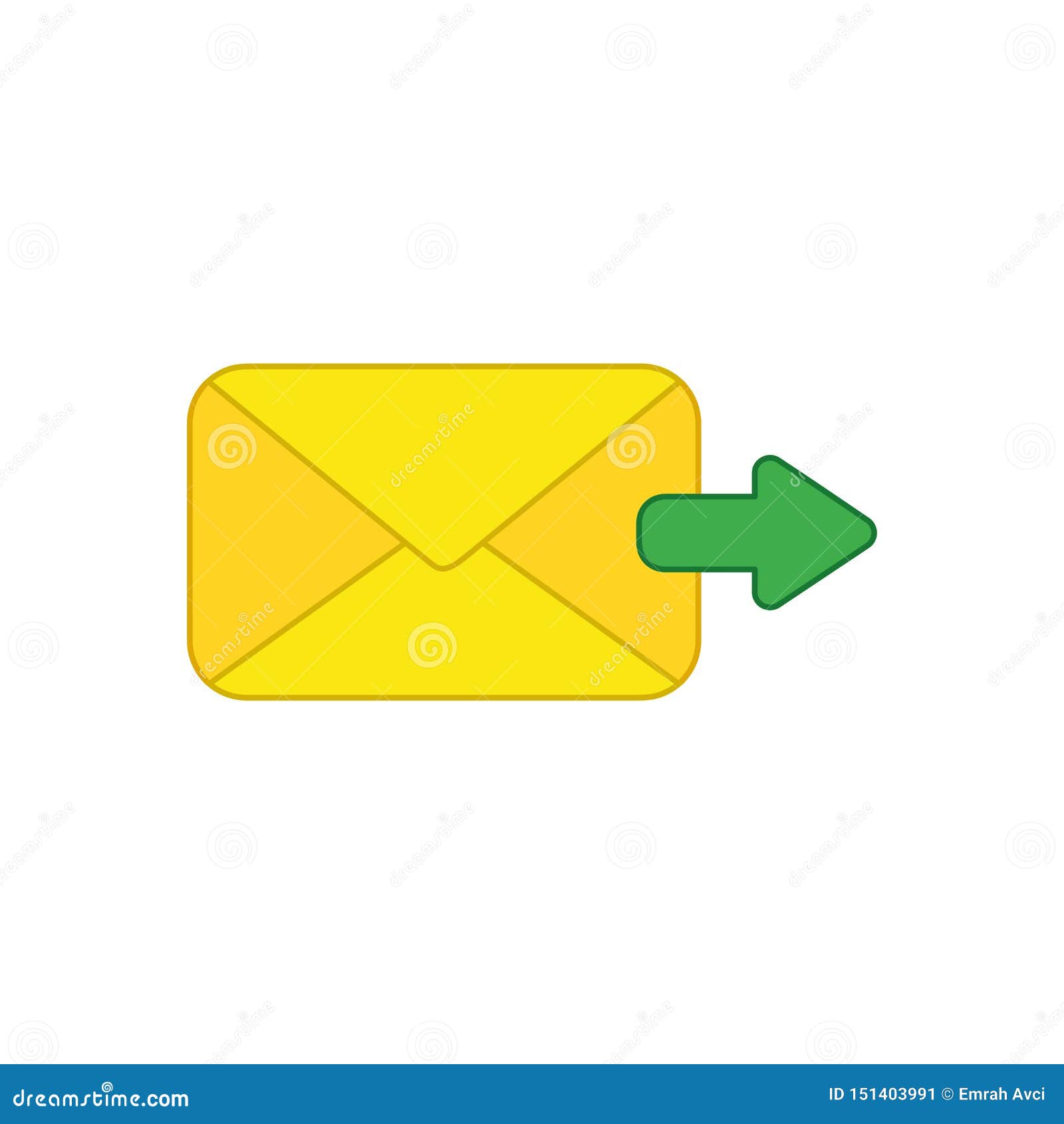 Vector Icon Concept of Send Message or Email with Envelope and Arrow ...