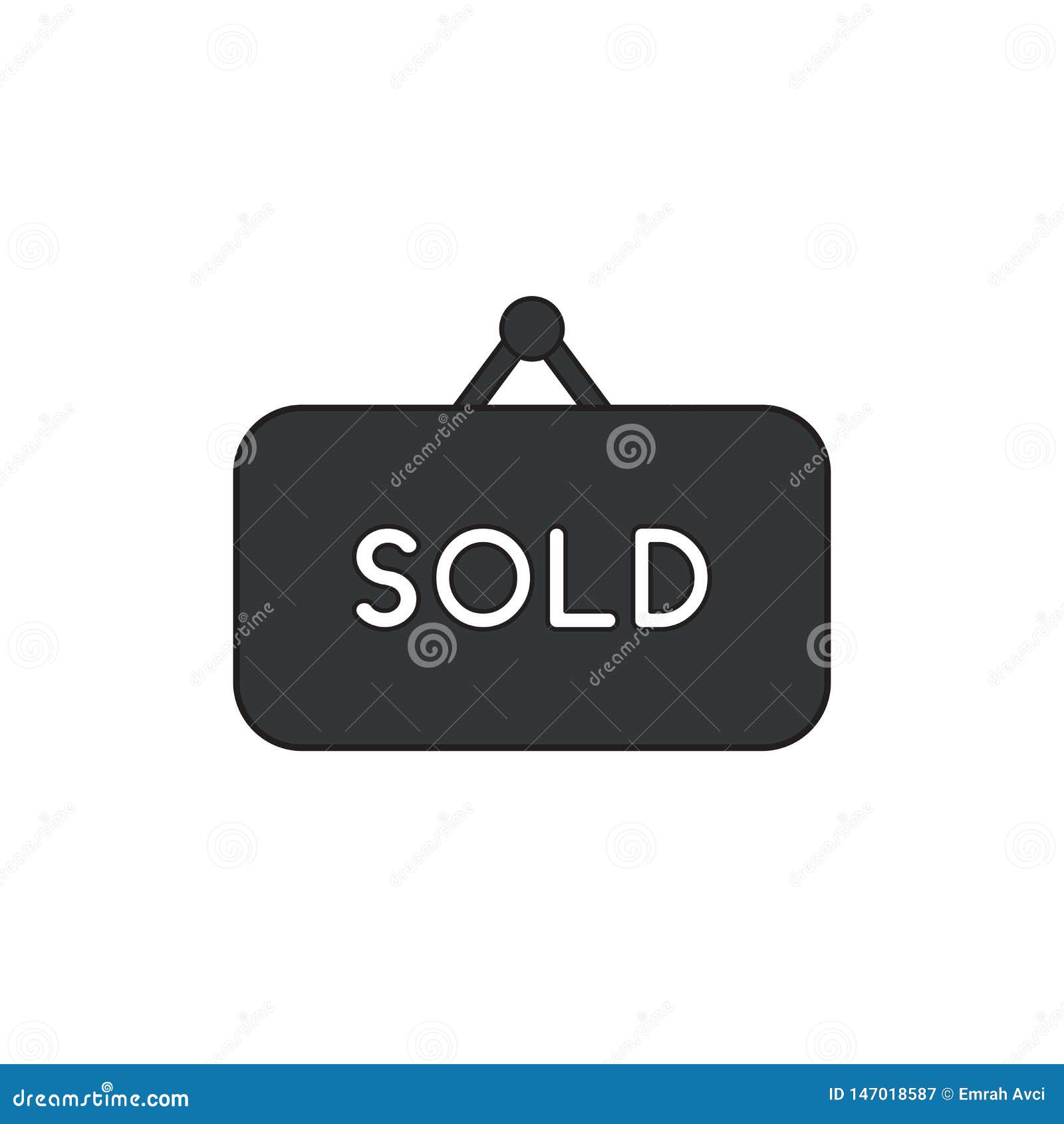 Sold Word And Auction Hammer On White Background.3D Illustration ...