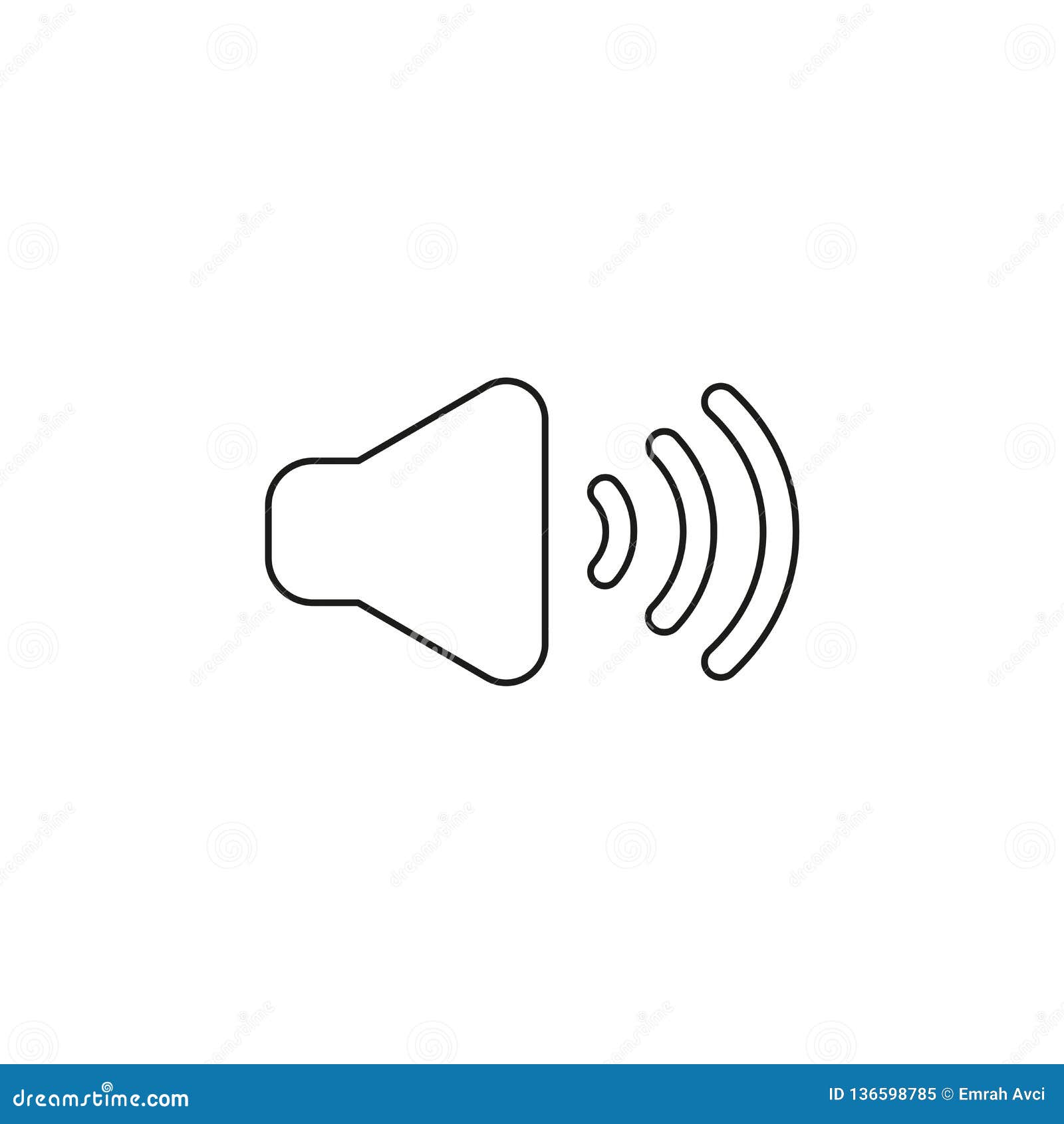 Vector Icon Concept of Sound on. Black Outlines Stock Vector ...