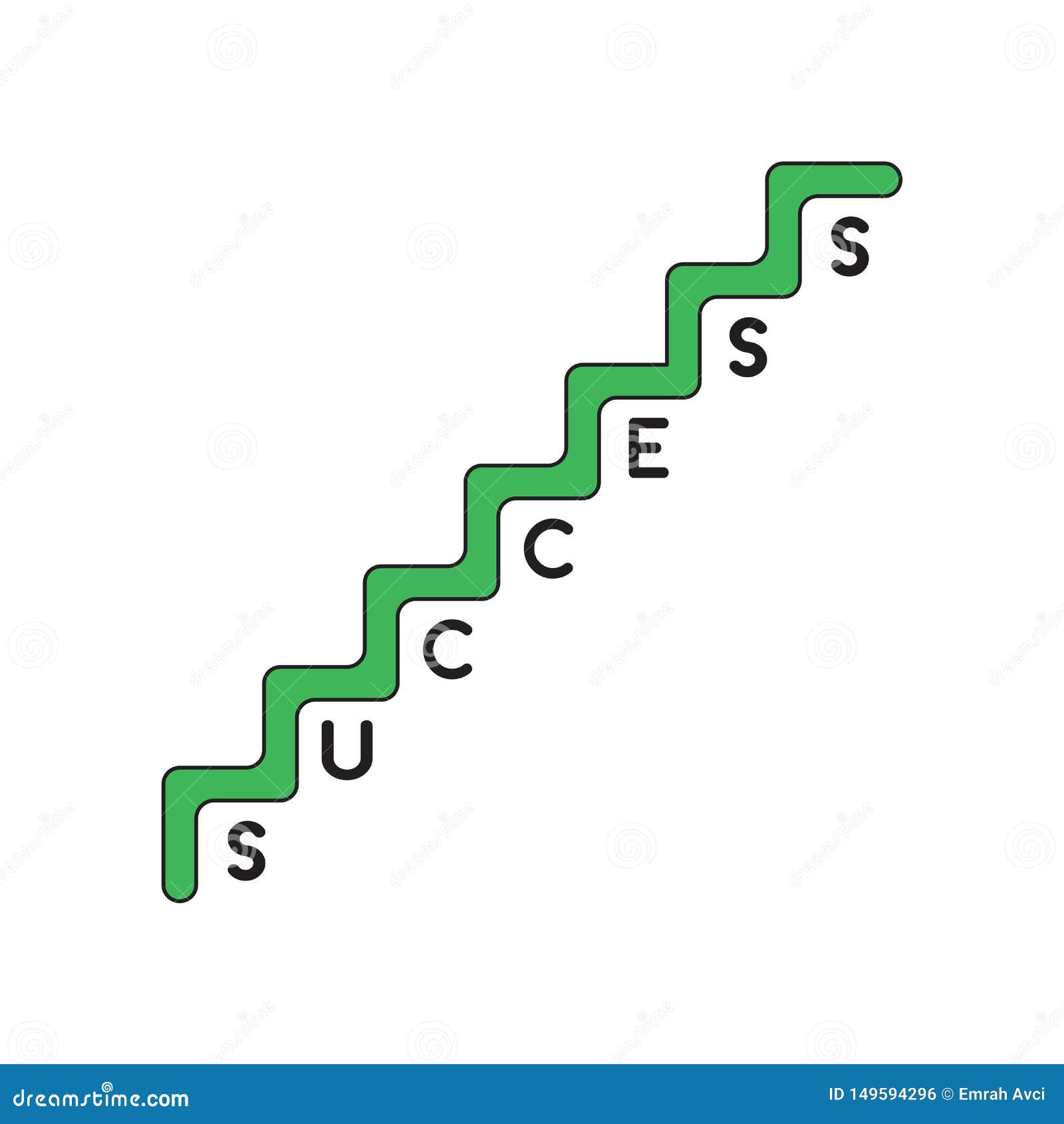 Vector Icon Concept of Success Stairs Stock Vector - Illustration of ...