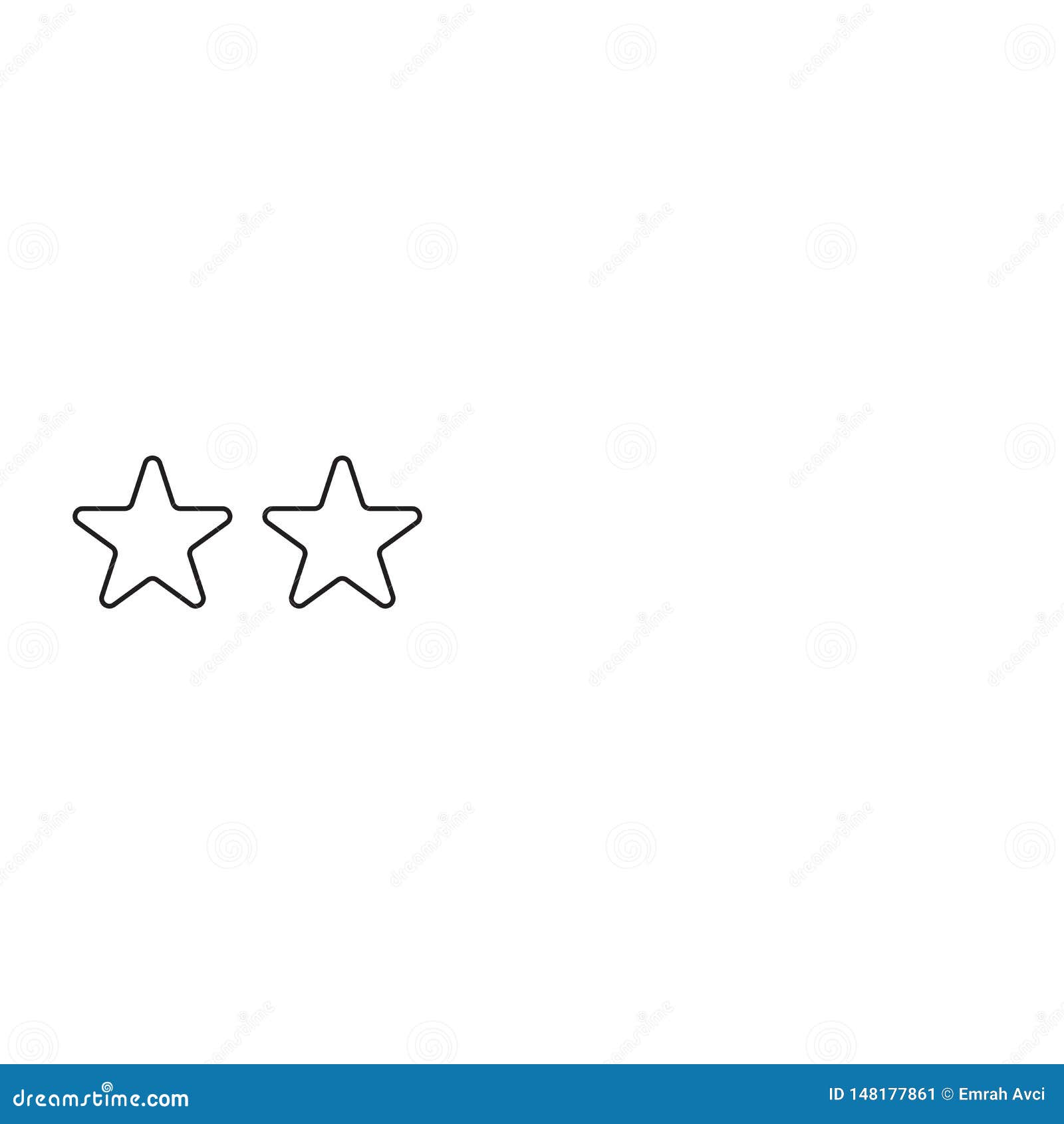 Vector Icon Concept of Two Stars Stock Vector - Illustration of ...