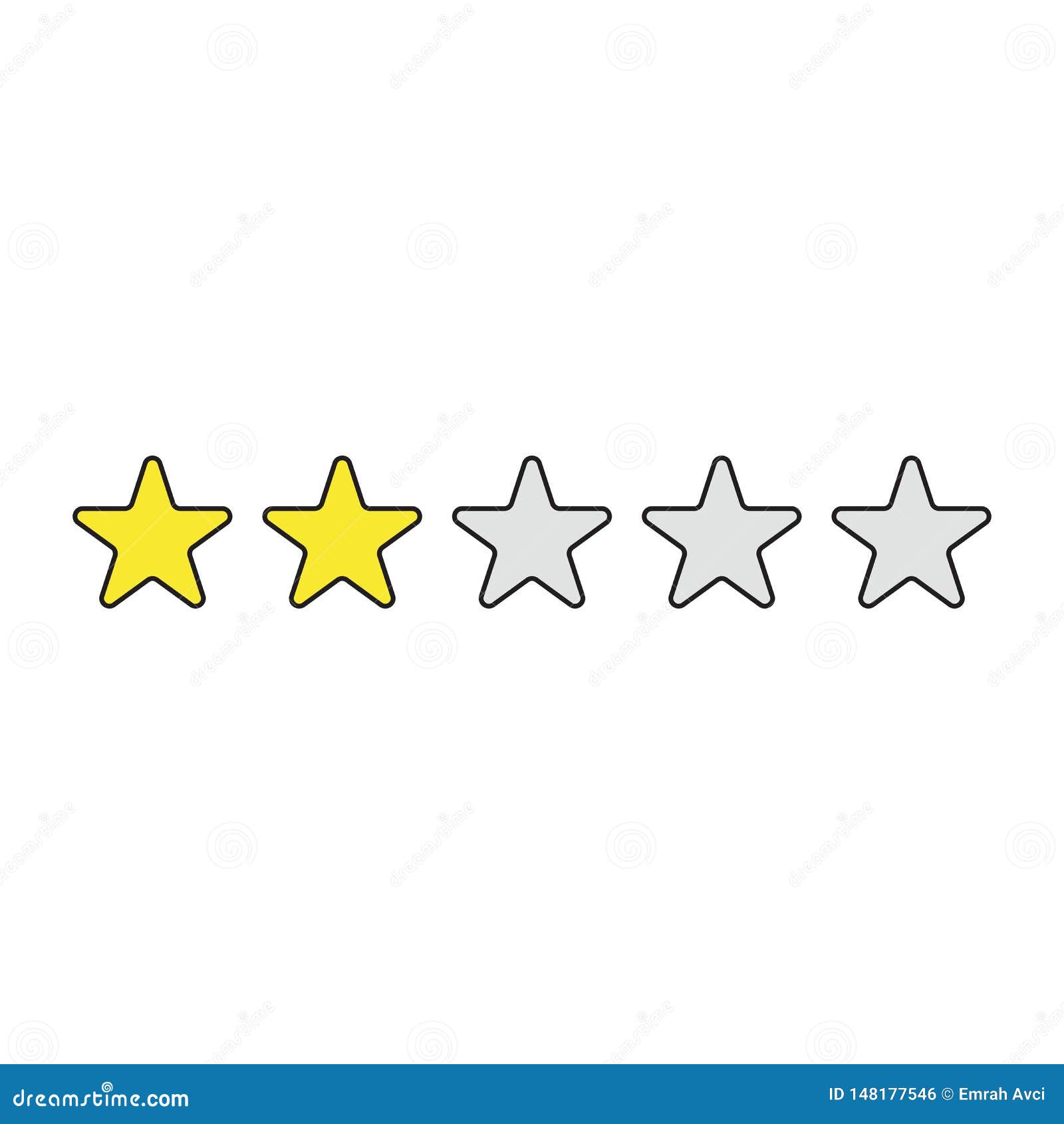 Vector Icon Concept of Two Stars Stock Vector - Illustration of good ...