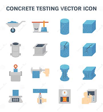 Concrete testing icon stock vector. Illustration of inspection - 100172554