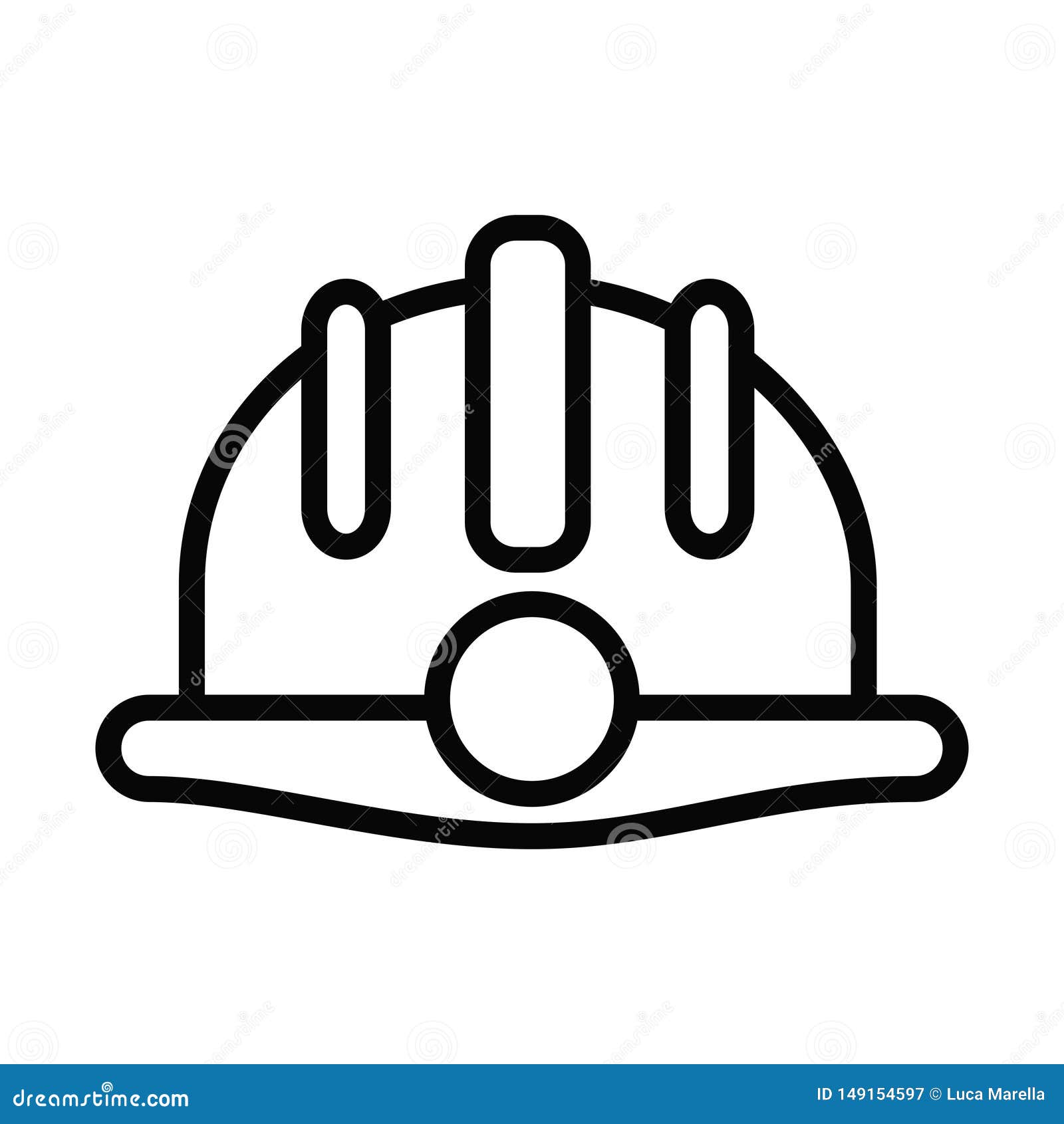 Vector Icon of the Construction Hat - Safety Helmet Stock Vector ...