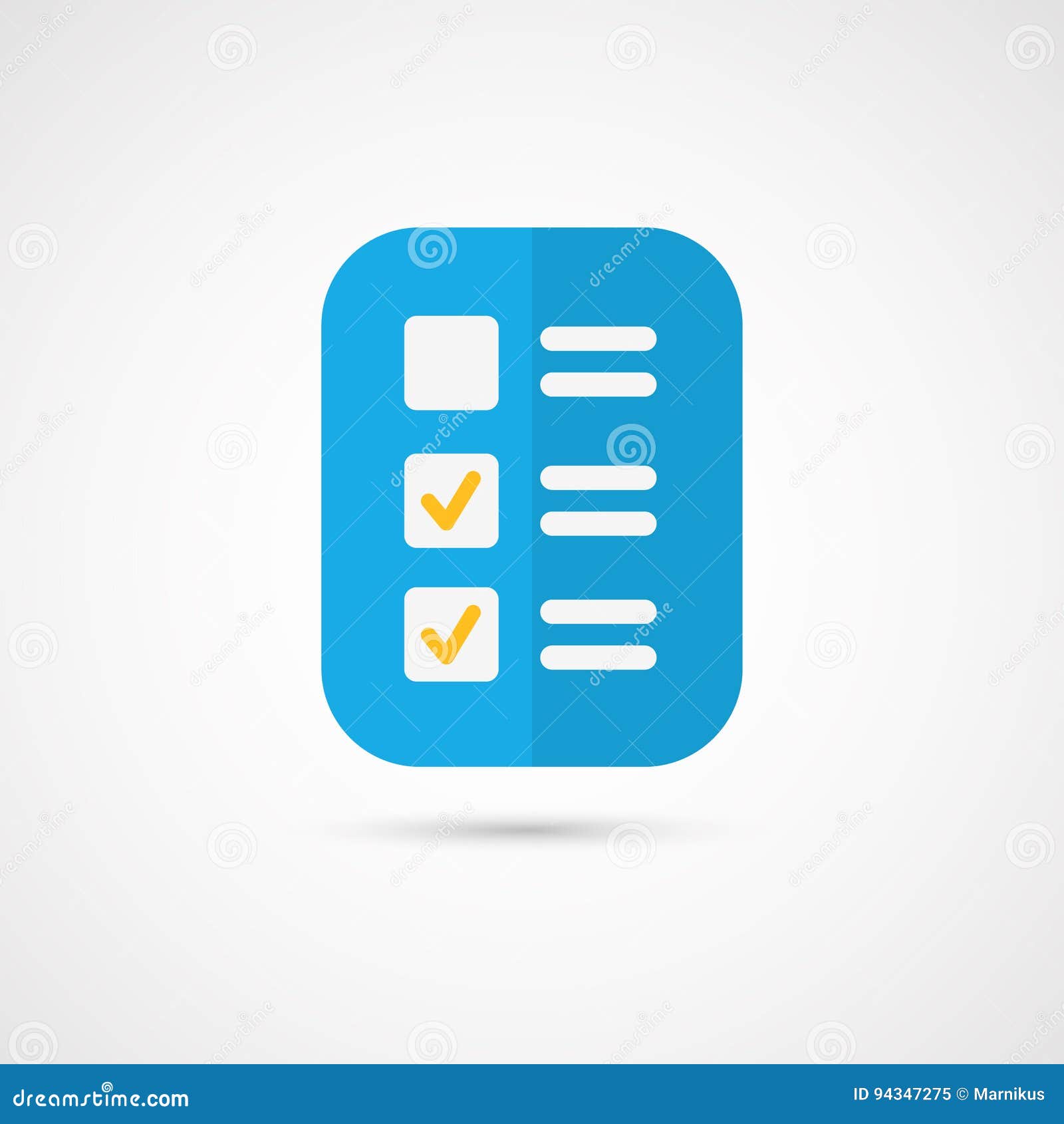 Vector Icon of Cool Check List. Stock Vector - Illustration of planner ...