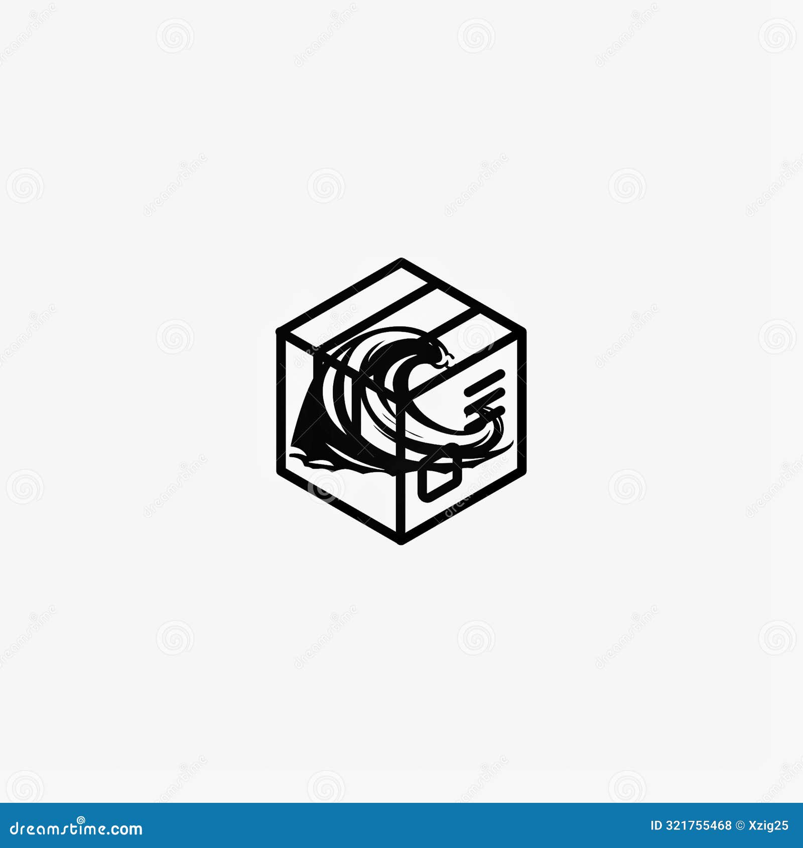 Vector Icon Depicts Something in a Box Stock Illustration ...