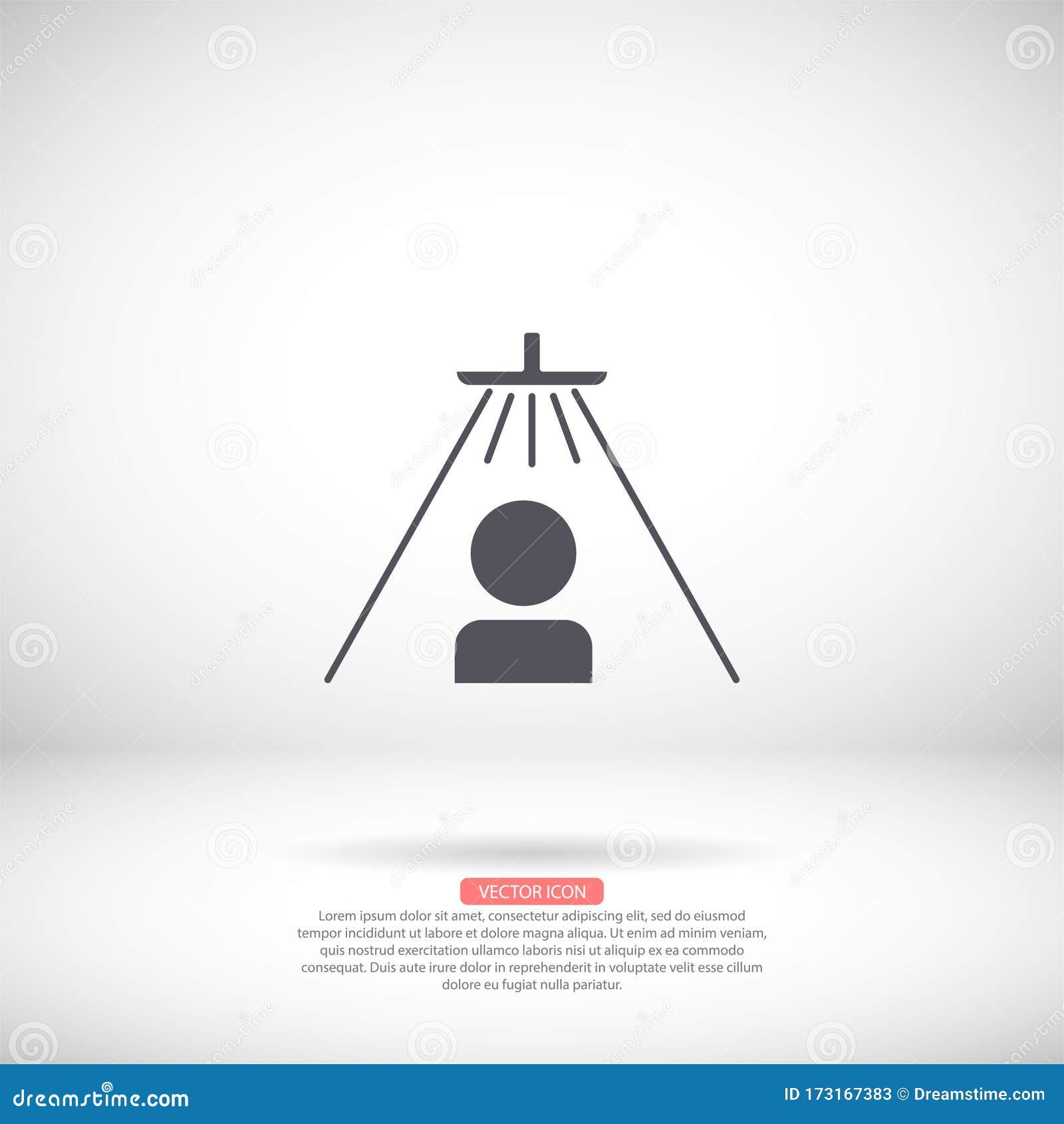 Shower for man vector icon stock illustration. Illustration of head ...