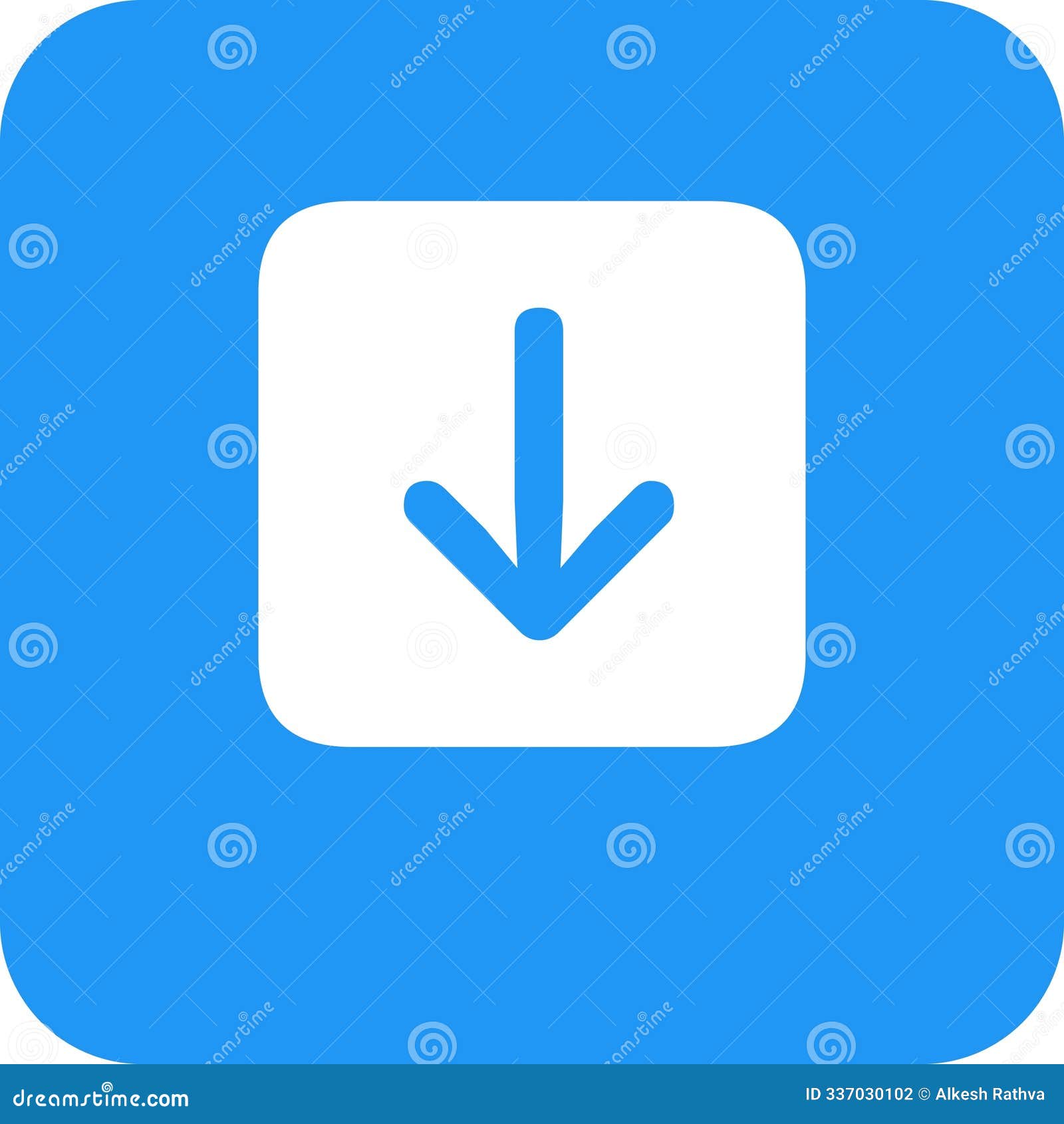 Arrow Down Flat Icon Designed. Stock Illustration - Illustration of ...