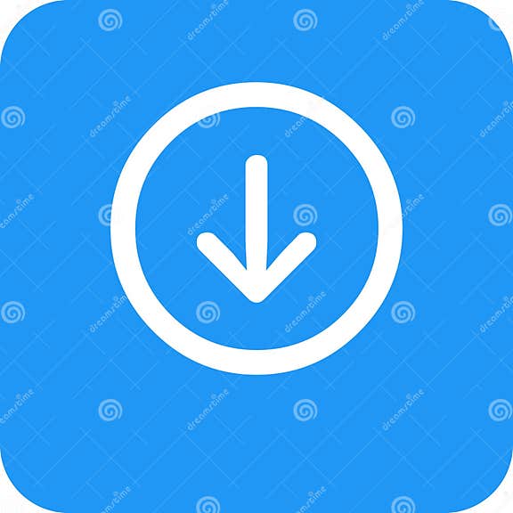 Arrow Down Flat Icon Designed. Stock Illustration - Illustration of blue, diagram: 337030110