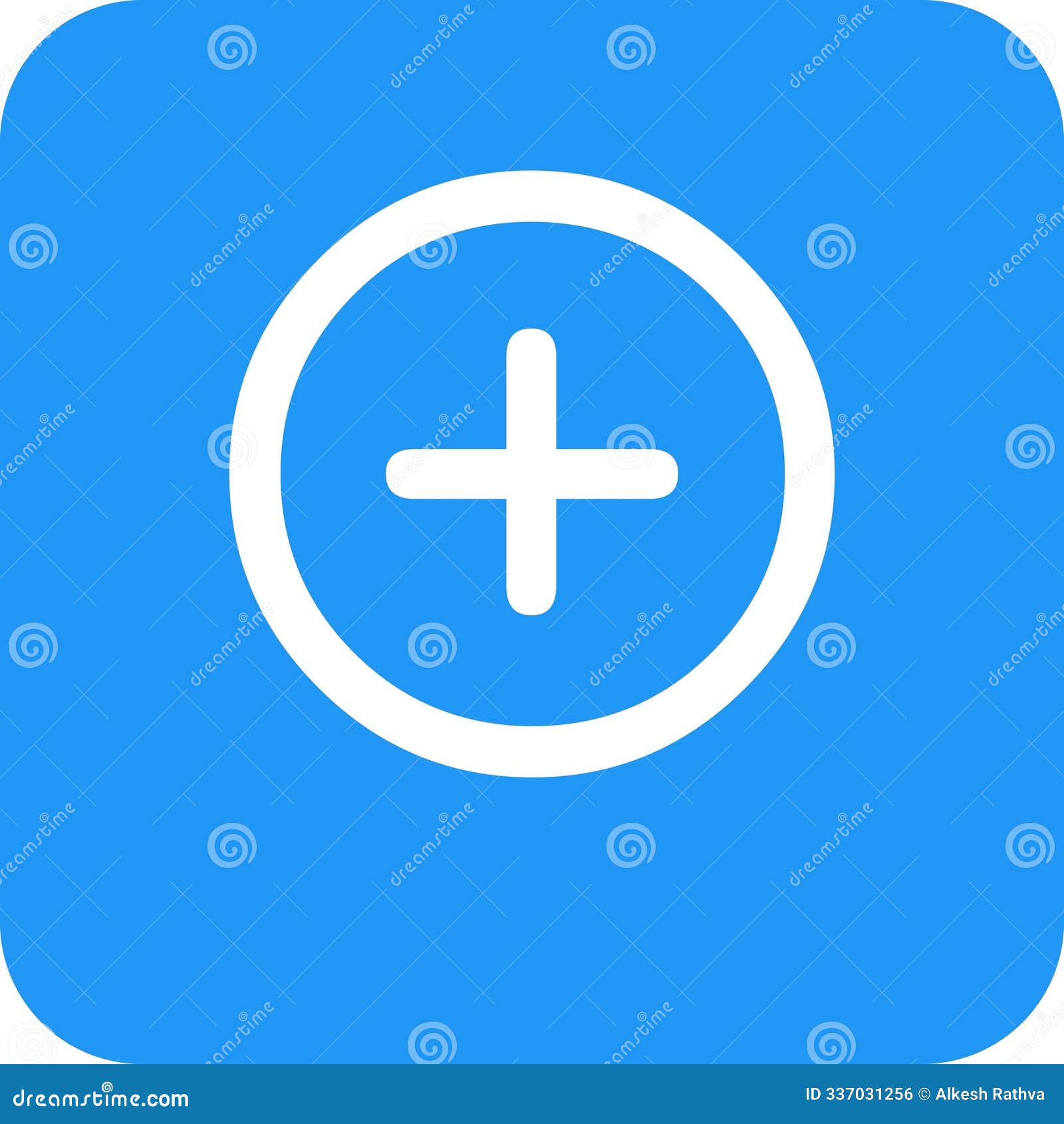 Icon Designed for Symbol of Plus in Circle. Stock Illustration ...