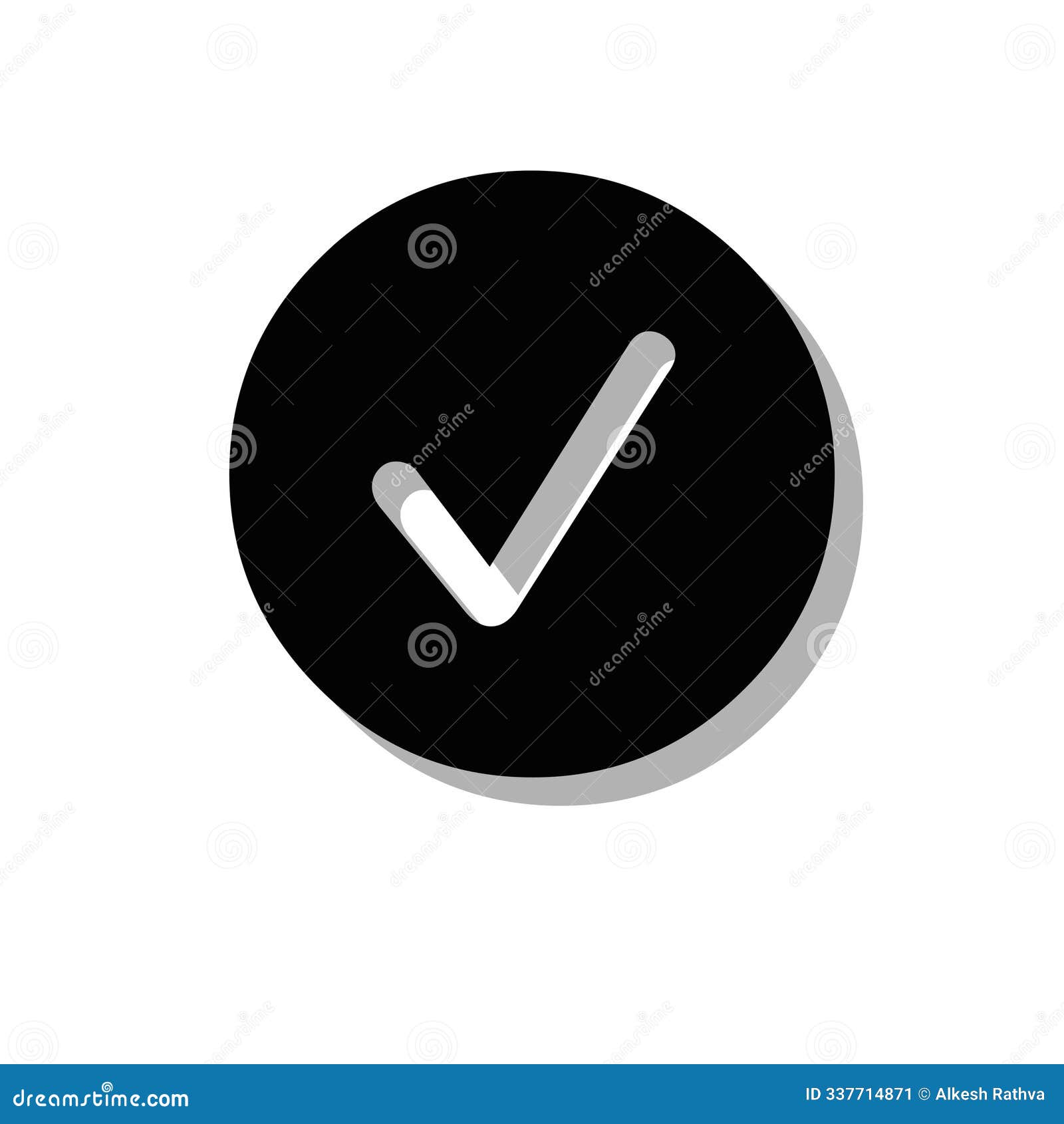 Vector Icon Designed for Symbol of Reprents True Mark in Circle. Stock ...