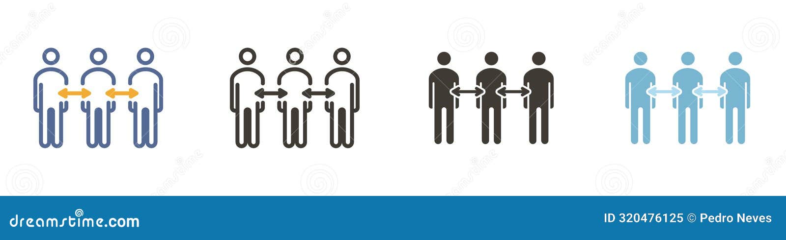Vector Icon in 4 Different Styles. Group of People with Arrows Pointing ...