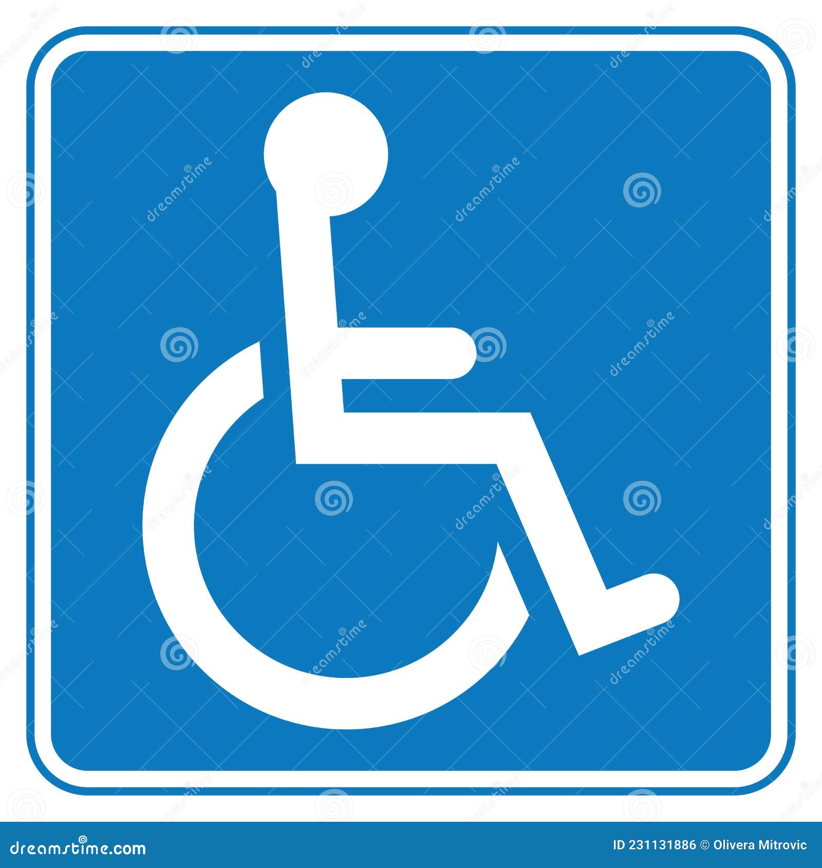 Vector Icon Disabled Parking Stock Vector - Illustration of paralyzed ...