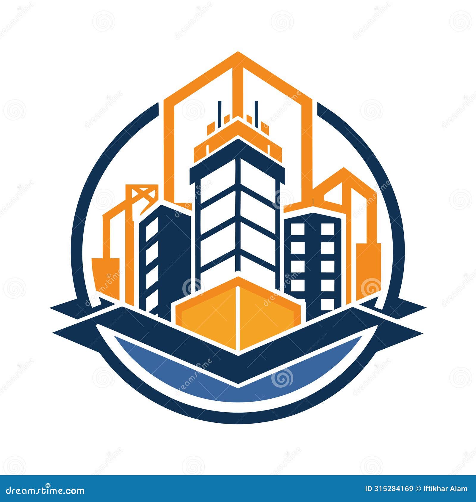 A Vector Icon Displaying the Logo for a Construction Company, Featuring ...