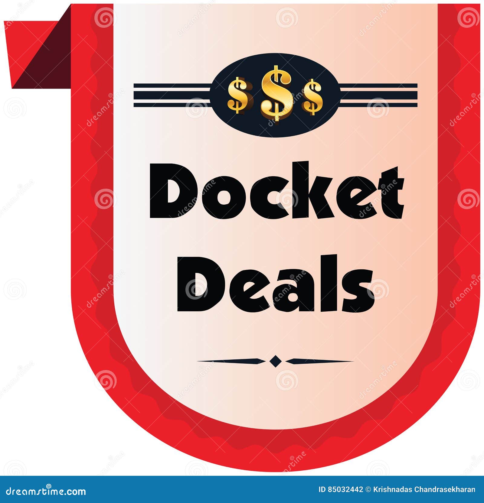 Vector icon of Docket deal stock vector. Illustration of docket - 85032442