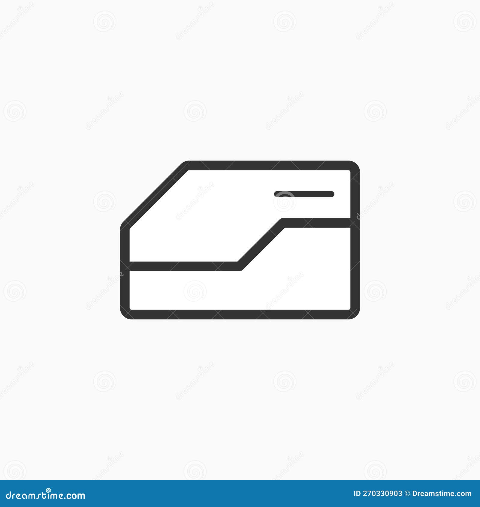 Vector Icon Document Horizontal in a Thin Line. Sign Icon File ...