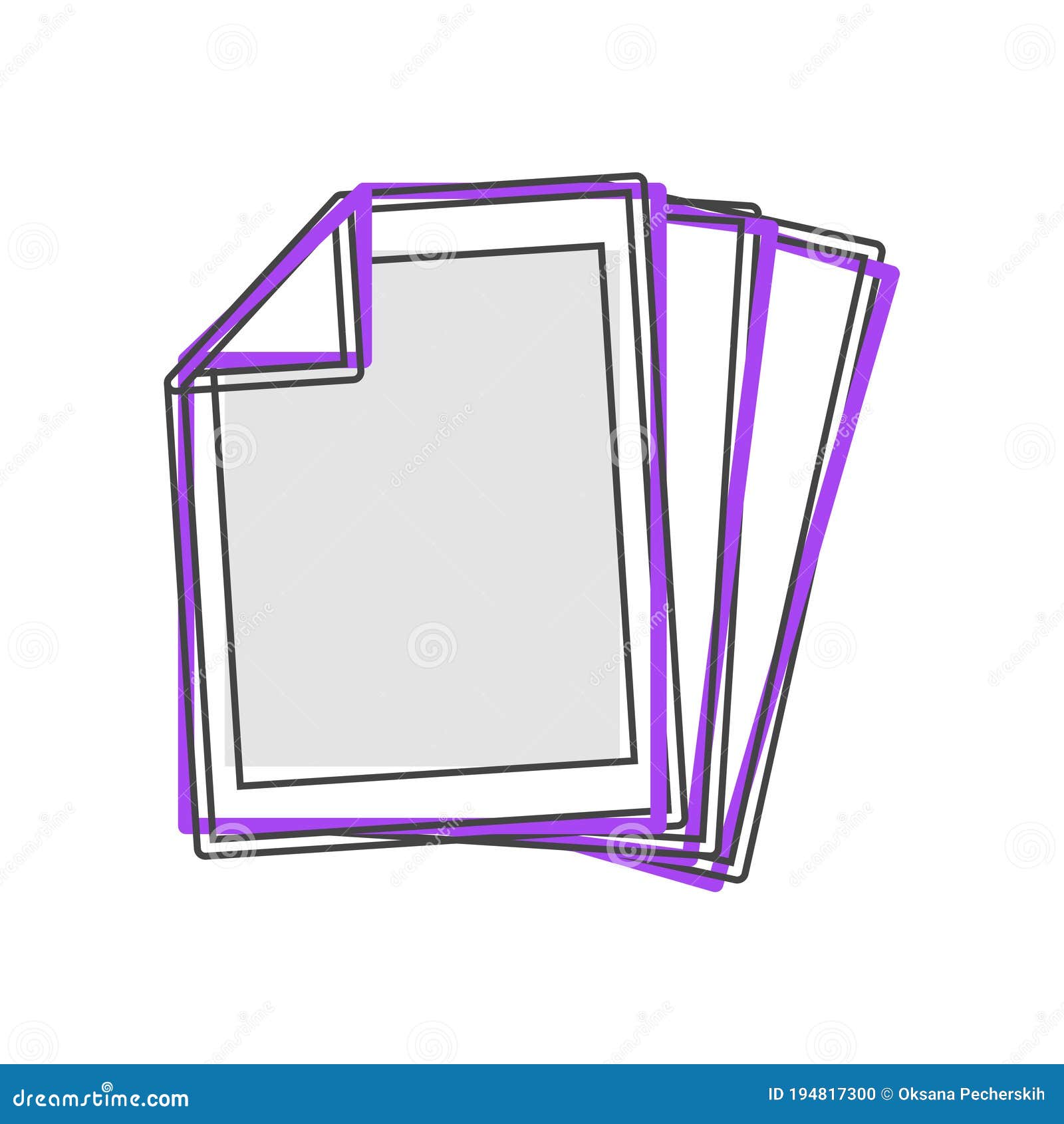 Vector Icon of the Document. Illustration of a Business Document ...