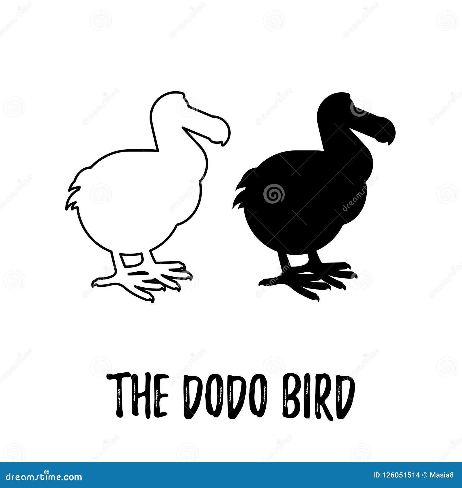 Dodo bird vector stock illustration. Illustration of icon - 126051514