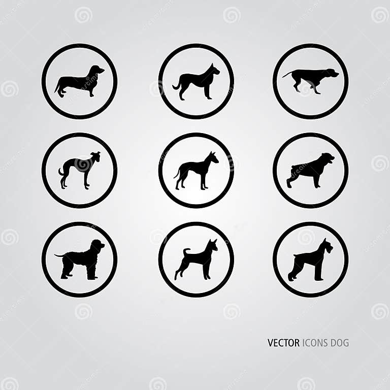 Vector icon dogs stock vector. Illustration of grid, running - 48754733