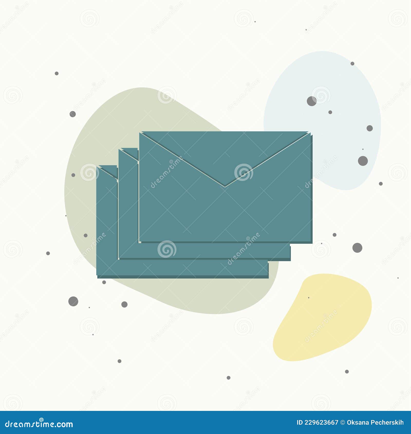 Vector Icon of Envelope. Paper Envelope Flies To the Destination Stock ...