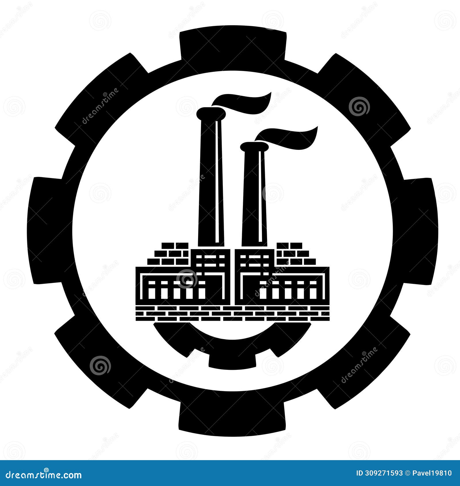 Vector Icon, Factory Logo, Factory Logo. an Industrial Facility Stock ...