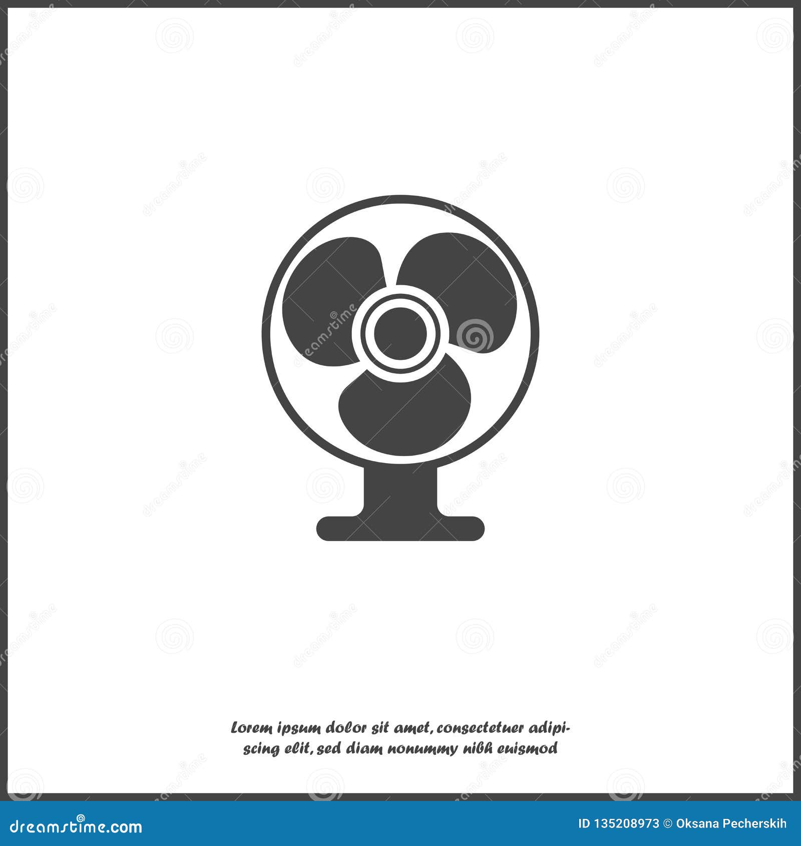 Vector Icon Fan on White Isolated Background Stock Vector ...