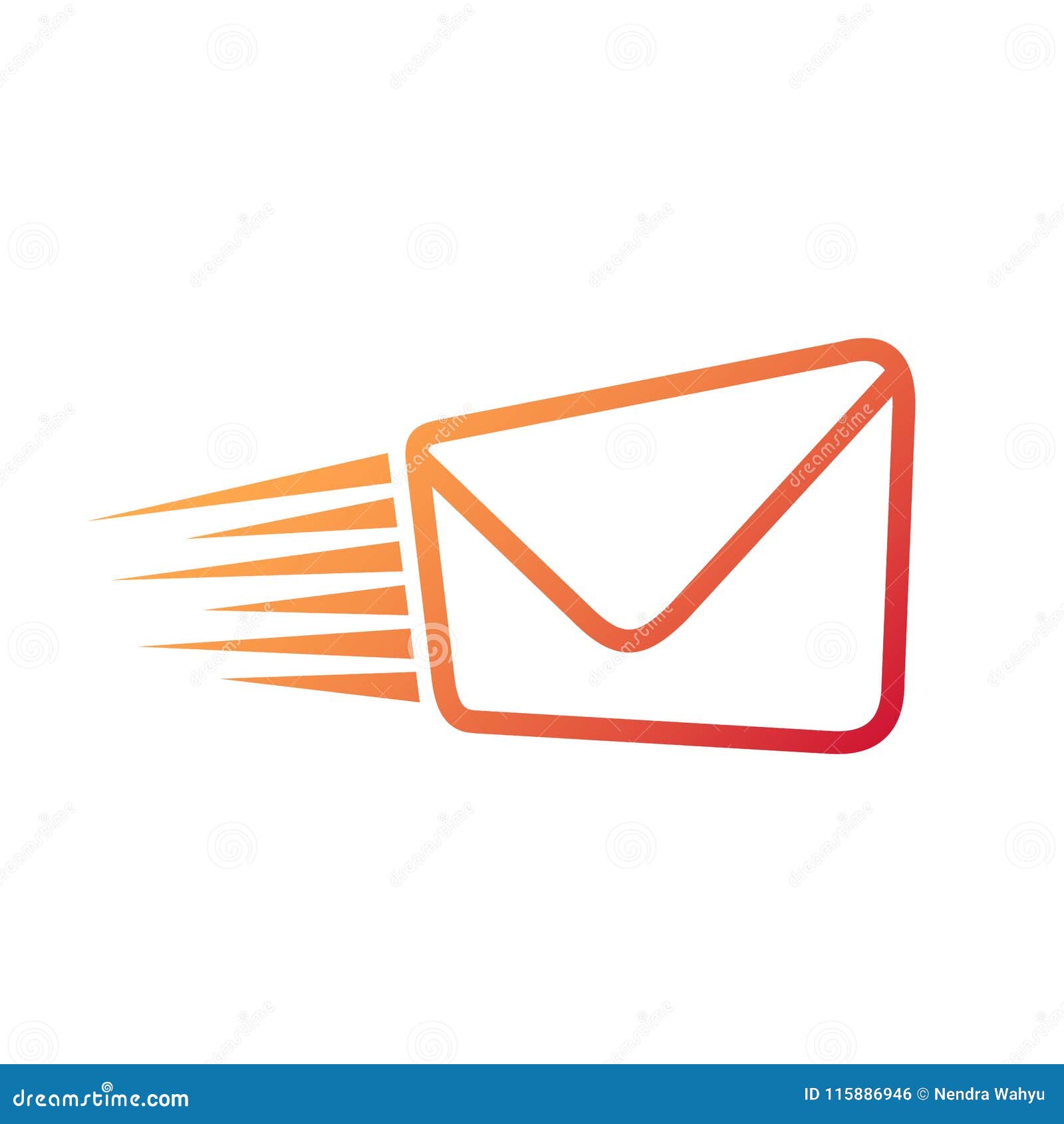 Vector Icon of Fast Mail Delivery. Fast Mail Illustration Stock Vector ...