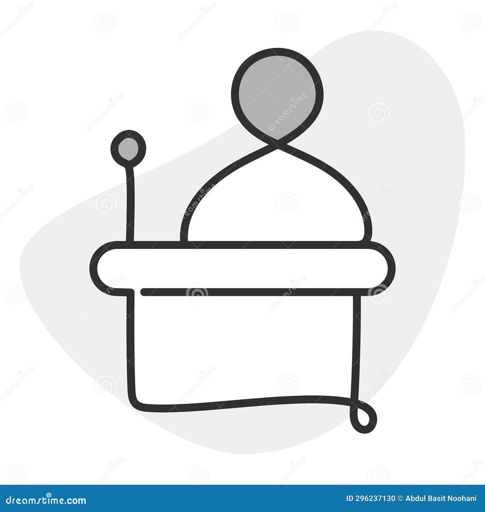 A Vector Icon Featuring a Person on a Stage with a Microphone ...