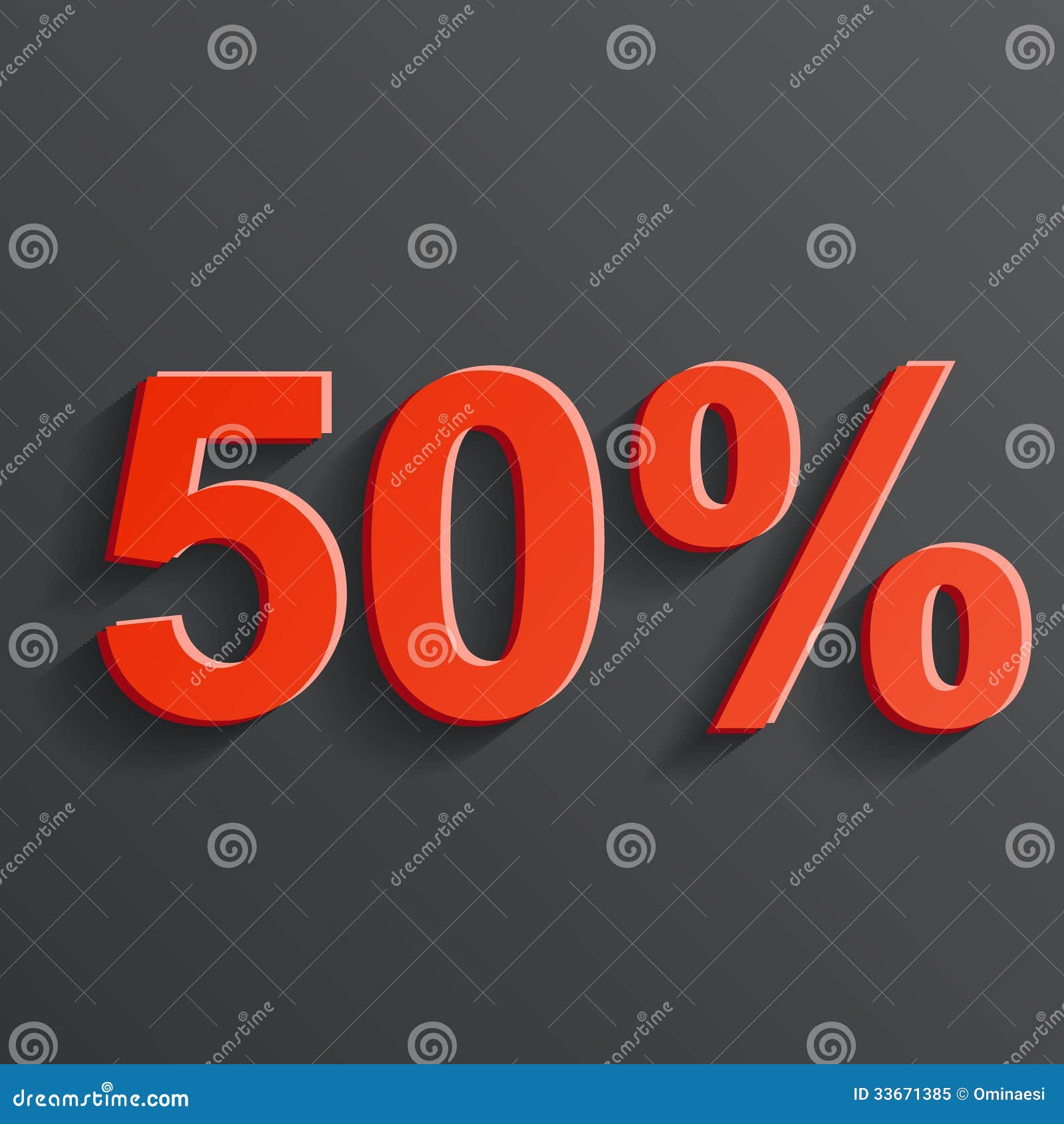 Vector icon of the 50 stock vector. Illustration of percentages - 33671385