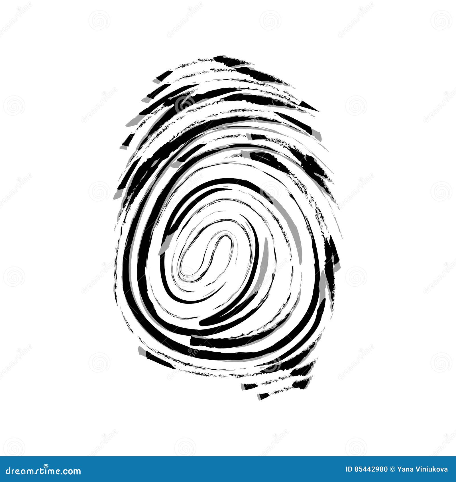 Vector Icon. Fingerprint. Isolated Illustration Stock Illustration ...