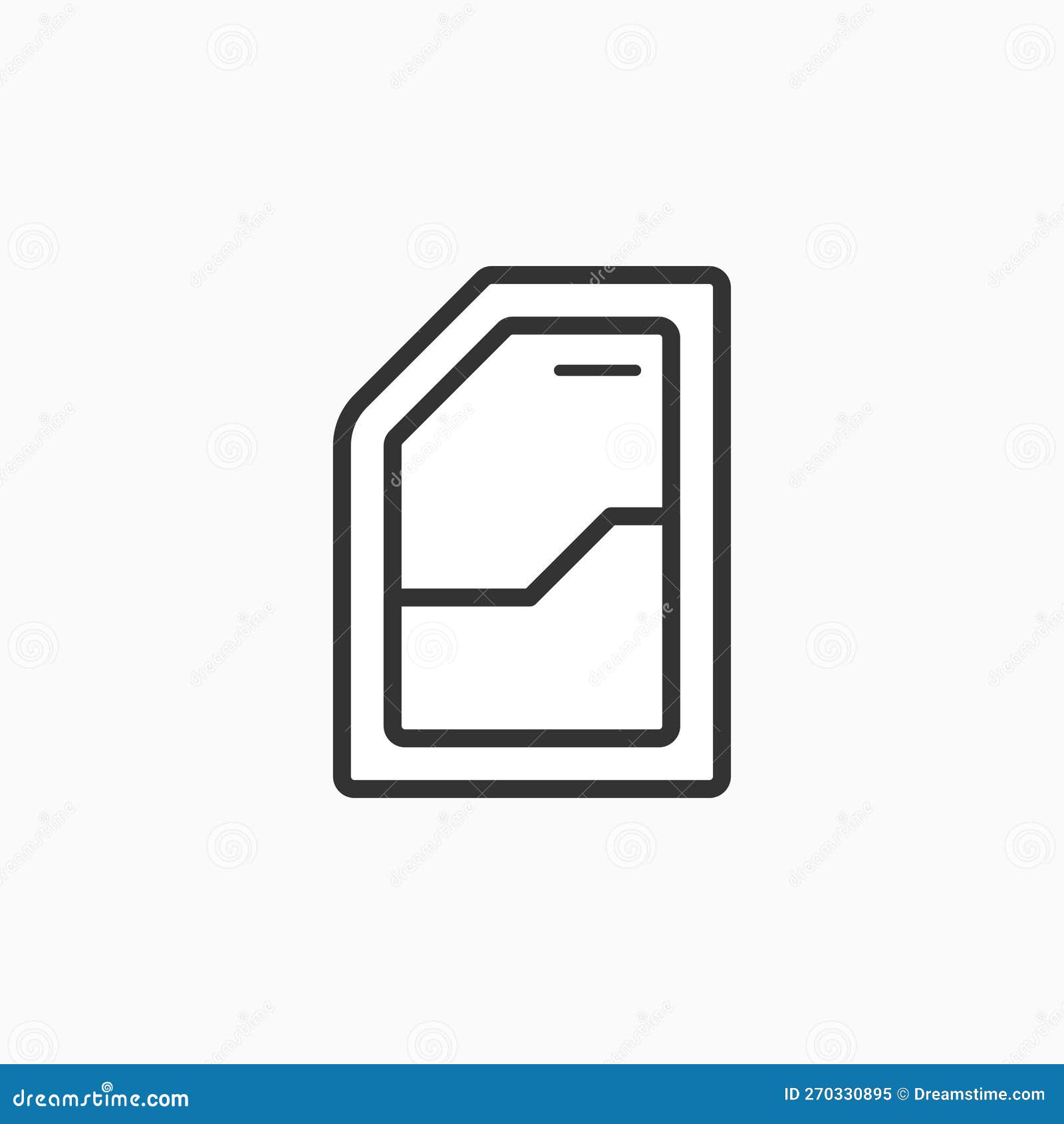 Vector Icon Folder Replication File in a Thin Line. Sign Icon File ...