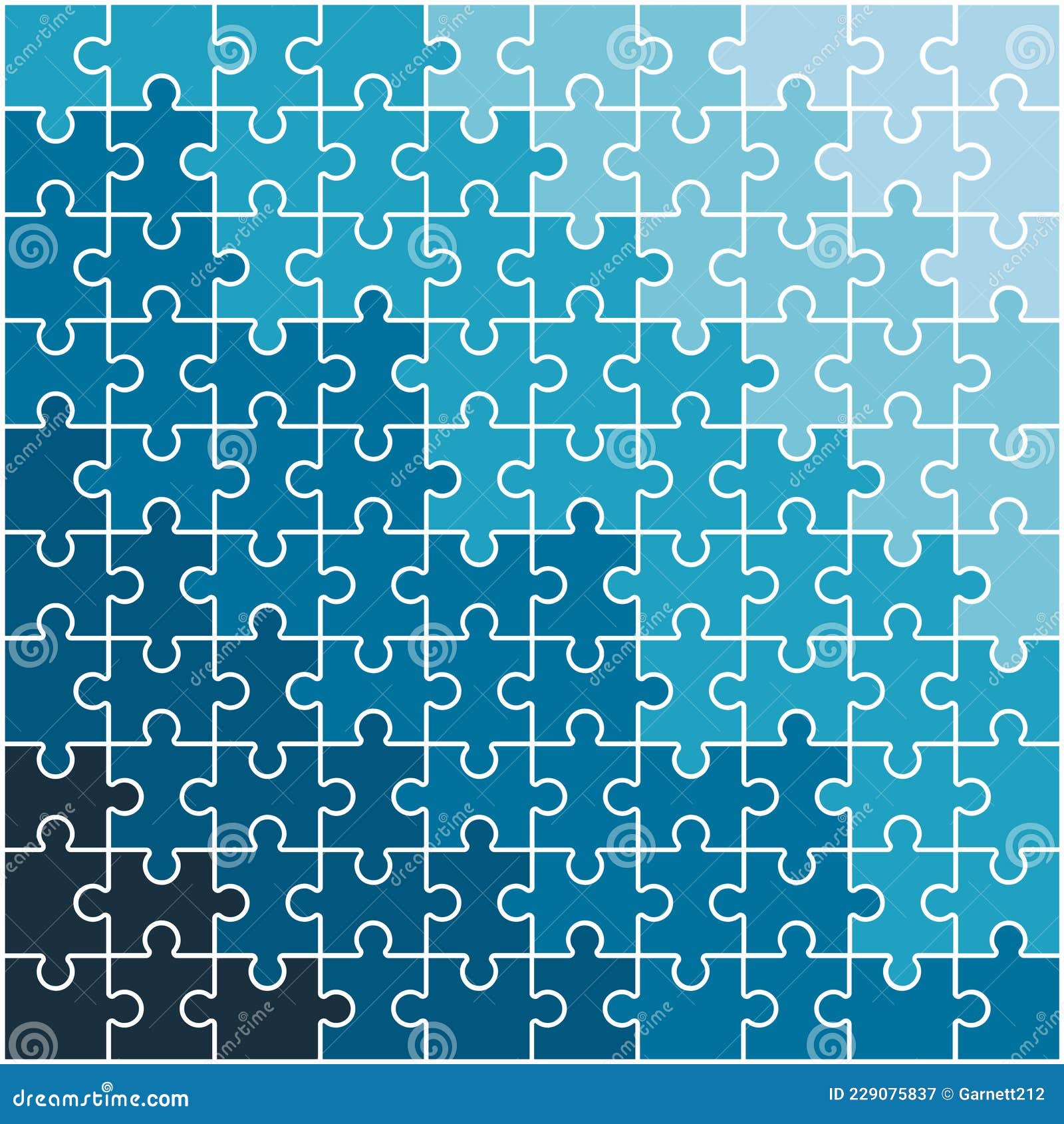 Vector Icon in the Form of a Set of Stacked Puzzles with a Blue ...