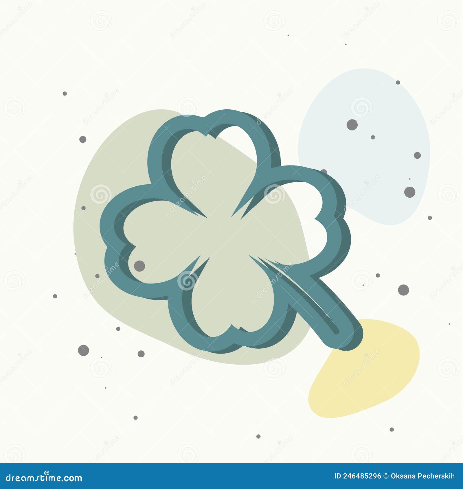 Vector Icon Four-leafed Clover on Multicolored Background Stock Vector ...